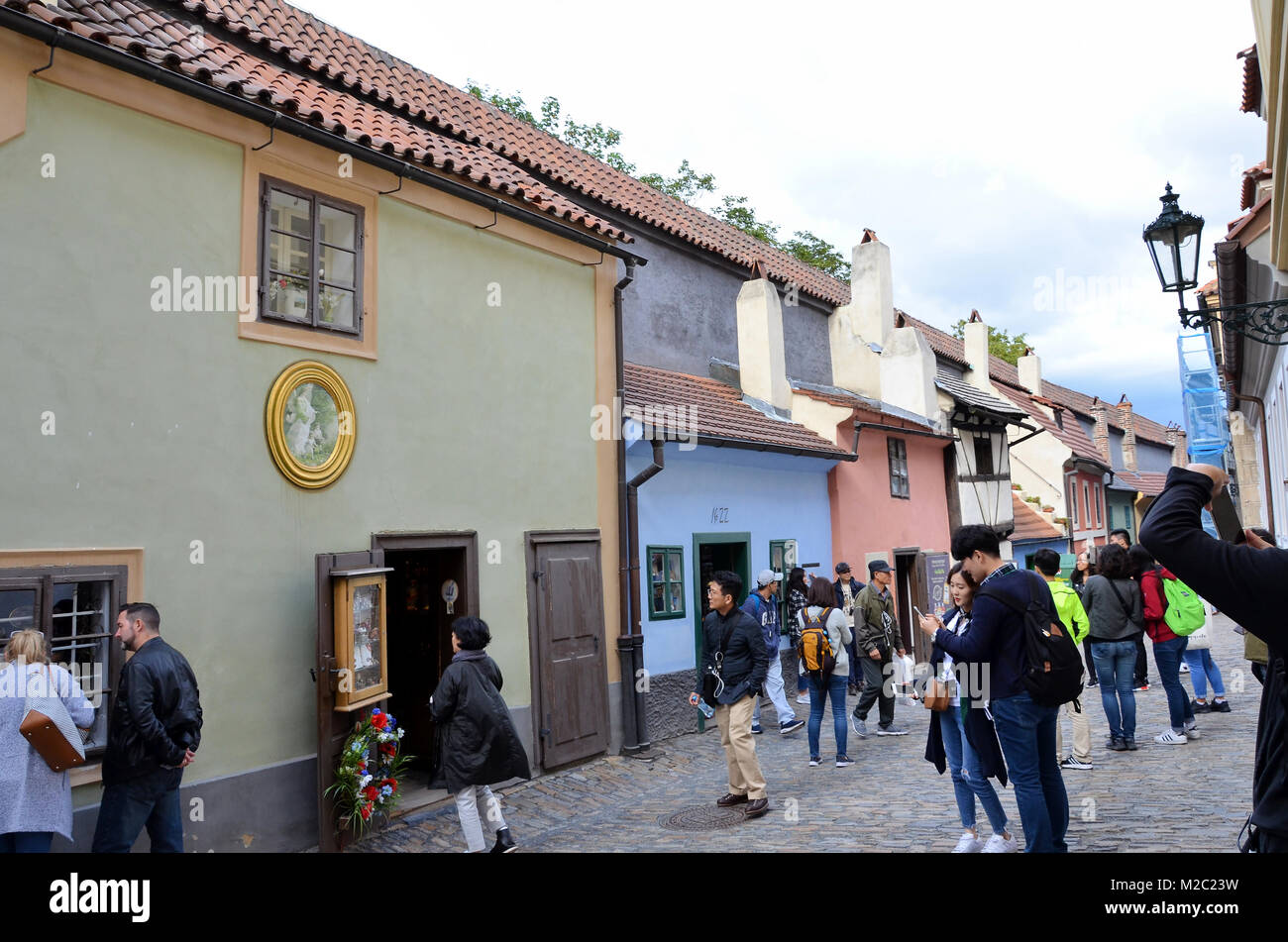 The famous golden street in the castle of Prague Stock Photo - Alamy