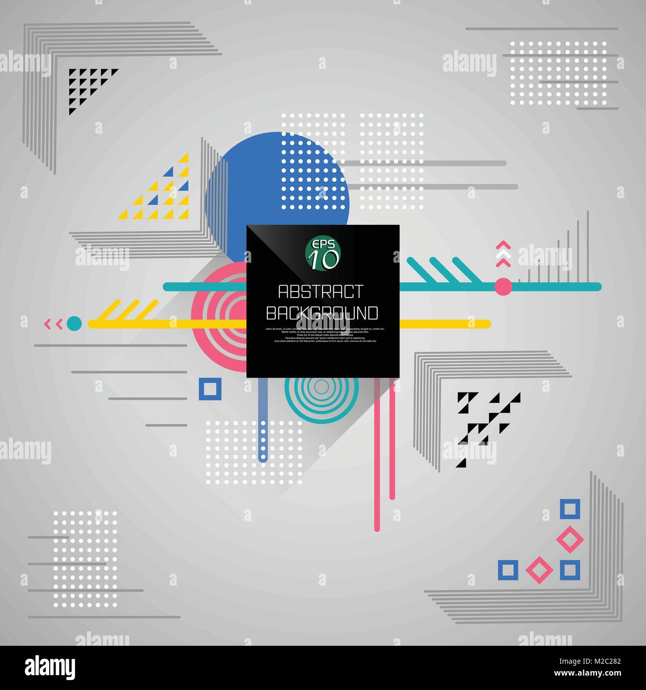 Abstract background of square geometric pattern in various color ...