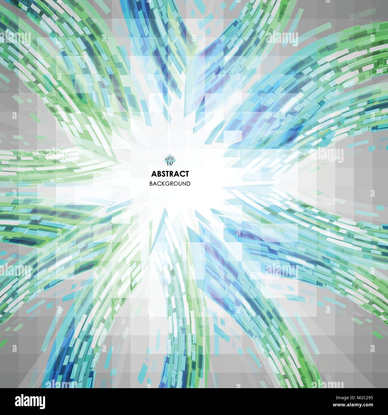 Abstract of modern digital technology dimension background in green and ...