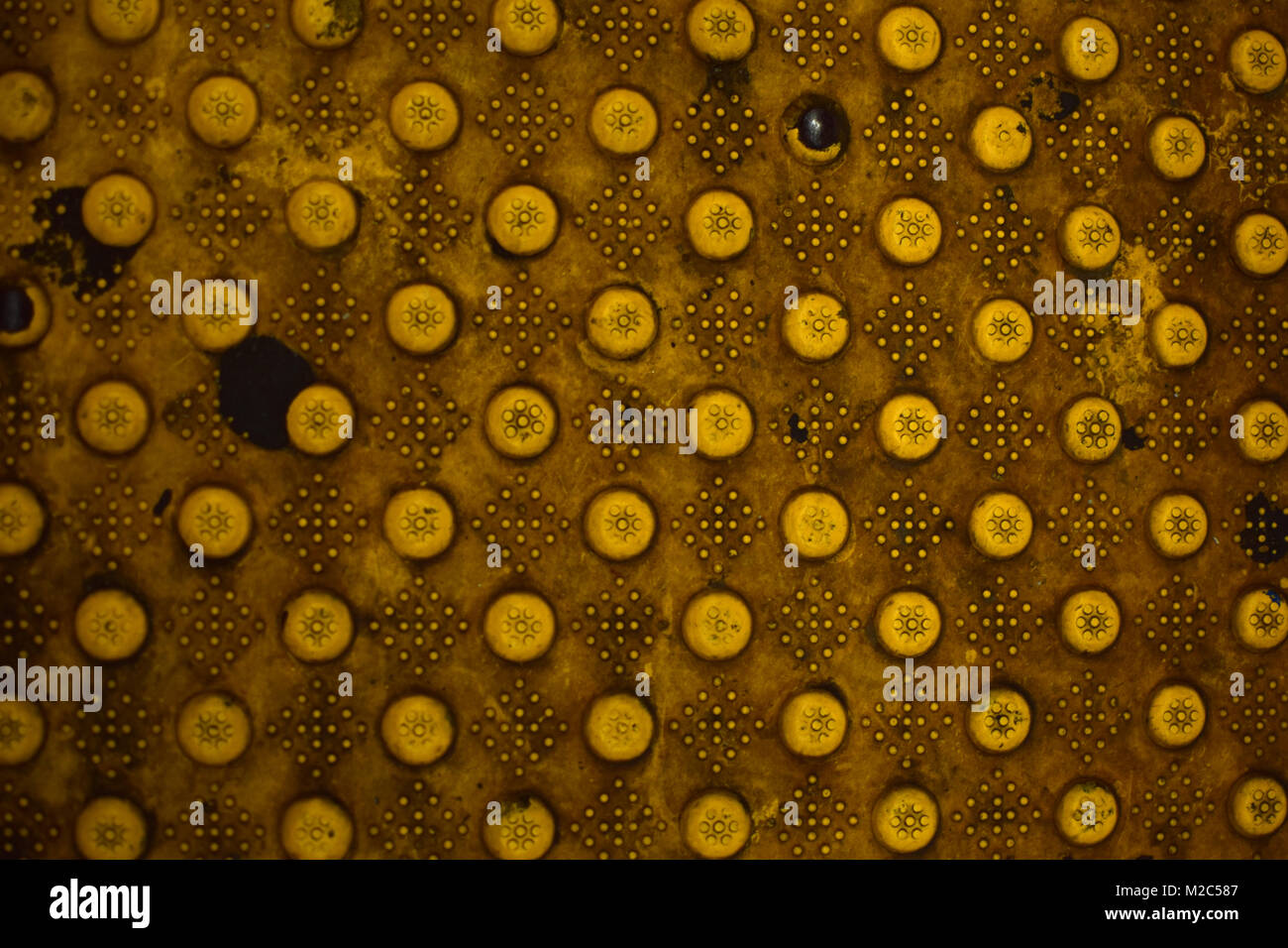 Yellow Diamond plate closeup abstract texture background Stock Photo ...