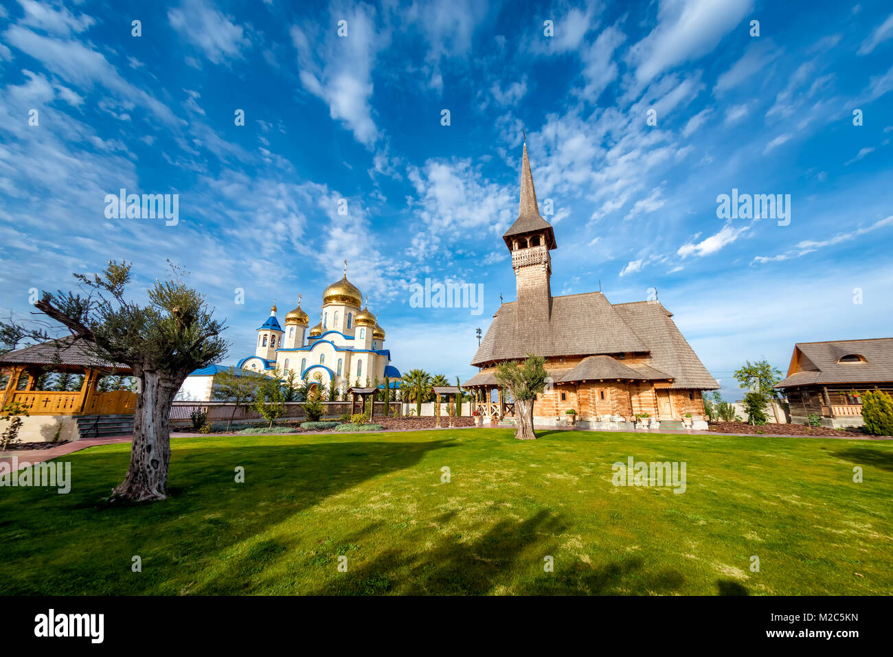 Russian and Romanian Orthodox churches. Episkopeio village, Nicosia ...