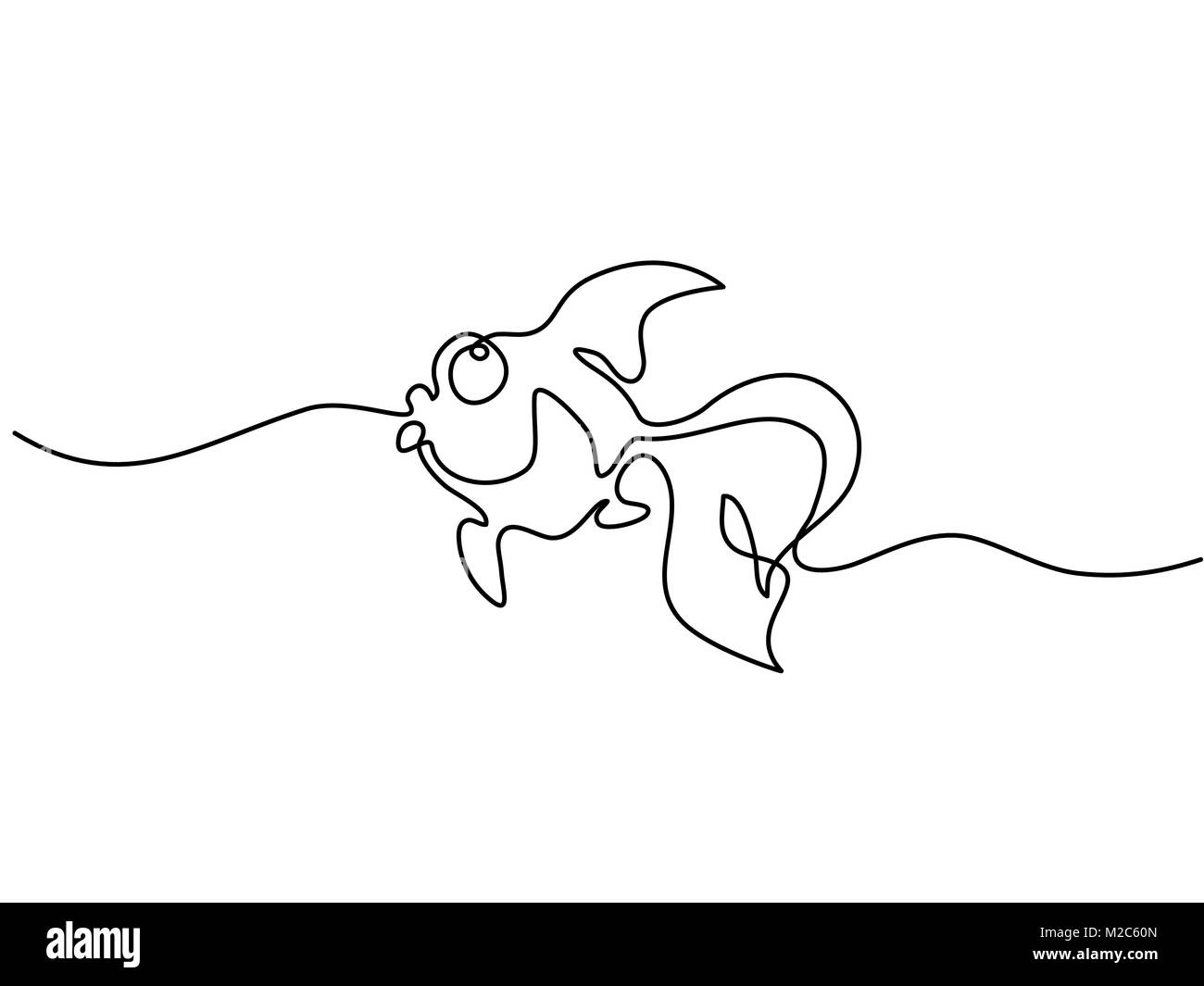 Fish outline logo hi-res stock photography and images - Alamy