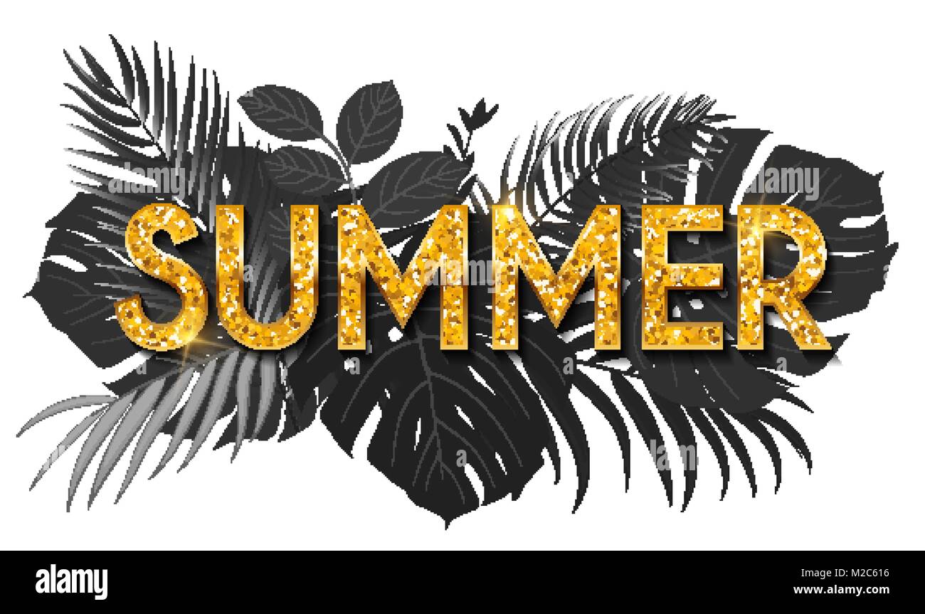 Summer Word on Natural Background. Social Media Banner Vector ...