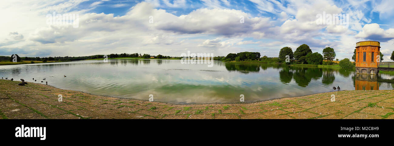 Panorama scene of sywell country park lake in Norhampton, England Stock ...
