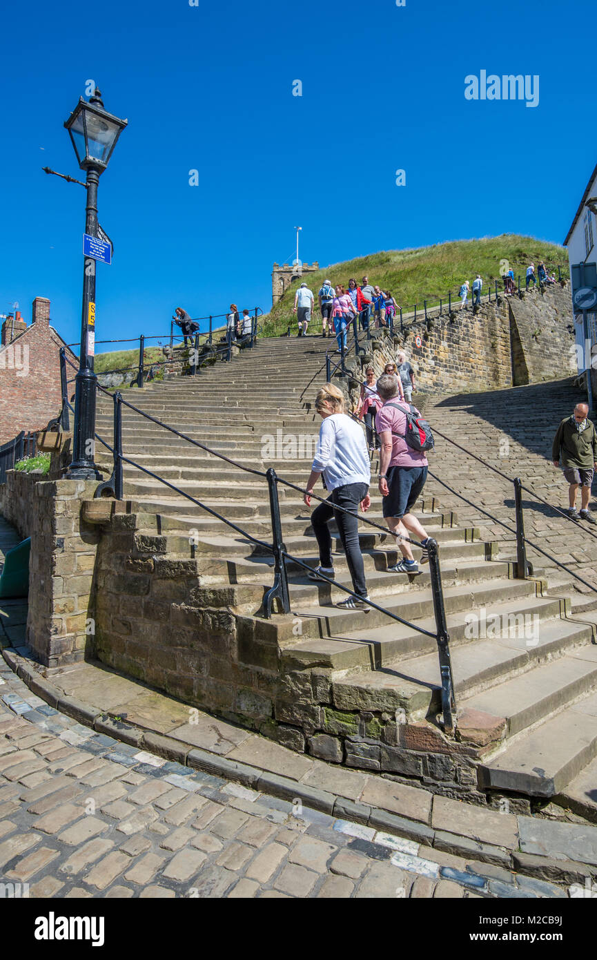 Whitby abbey steps hi-res stock photography and images - Alamy