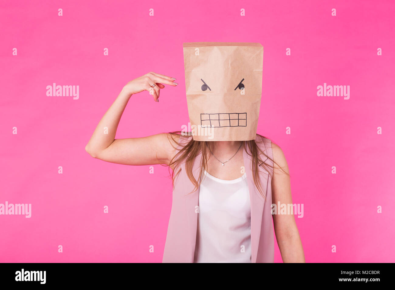 Human face emoticon furious expression hi-res stock photography and ...