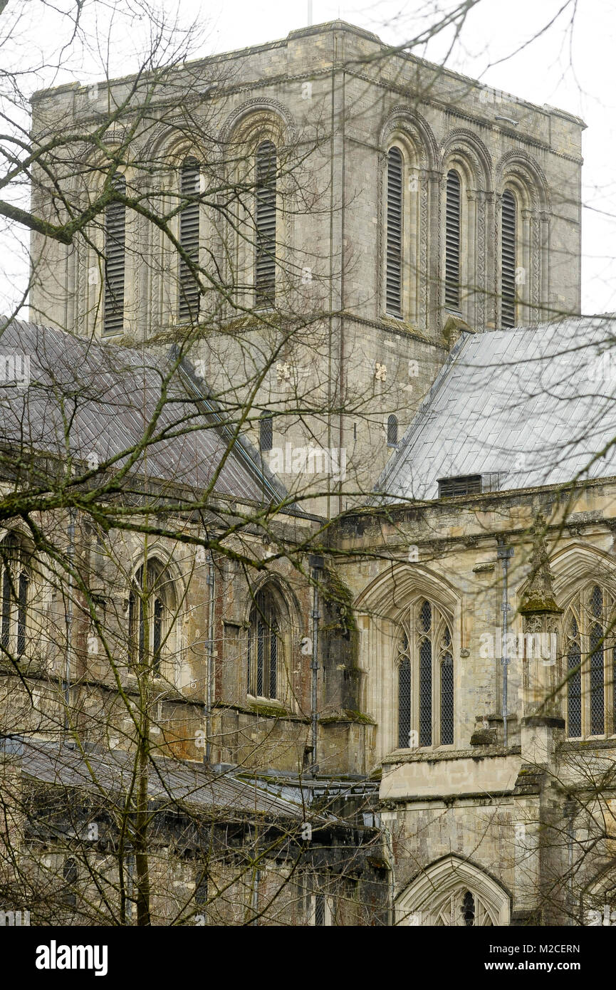Norman and Gothic Winchester Cathedral (Cathedral Church of the Holy ...