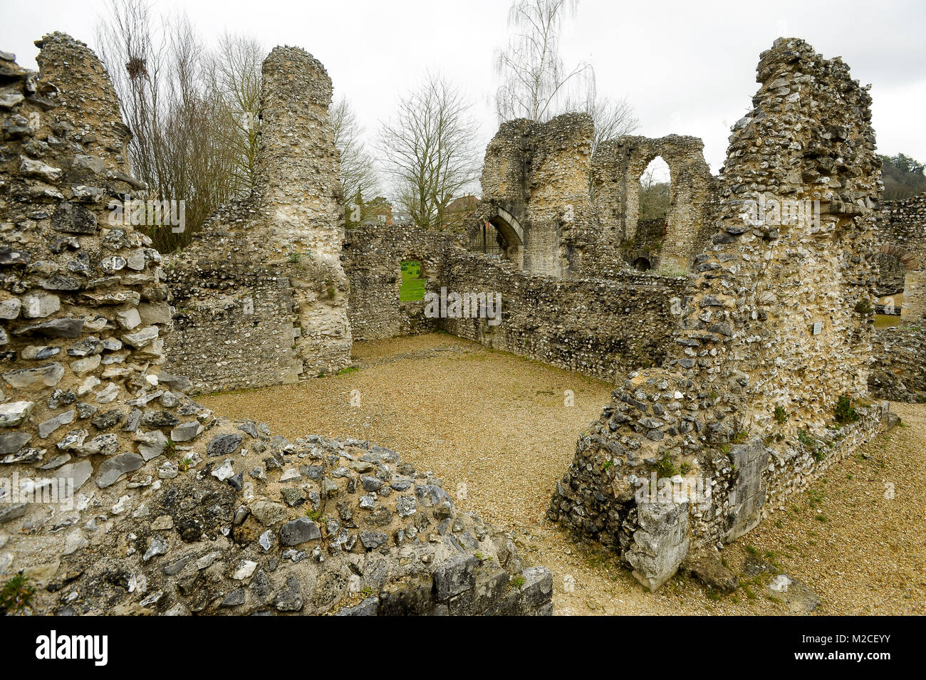 Ruins of Wolvesey Castle (Old Bishop's Palace) founded in XI century by ...
