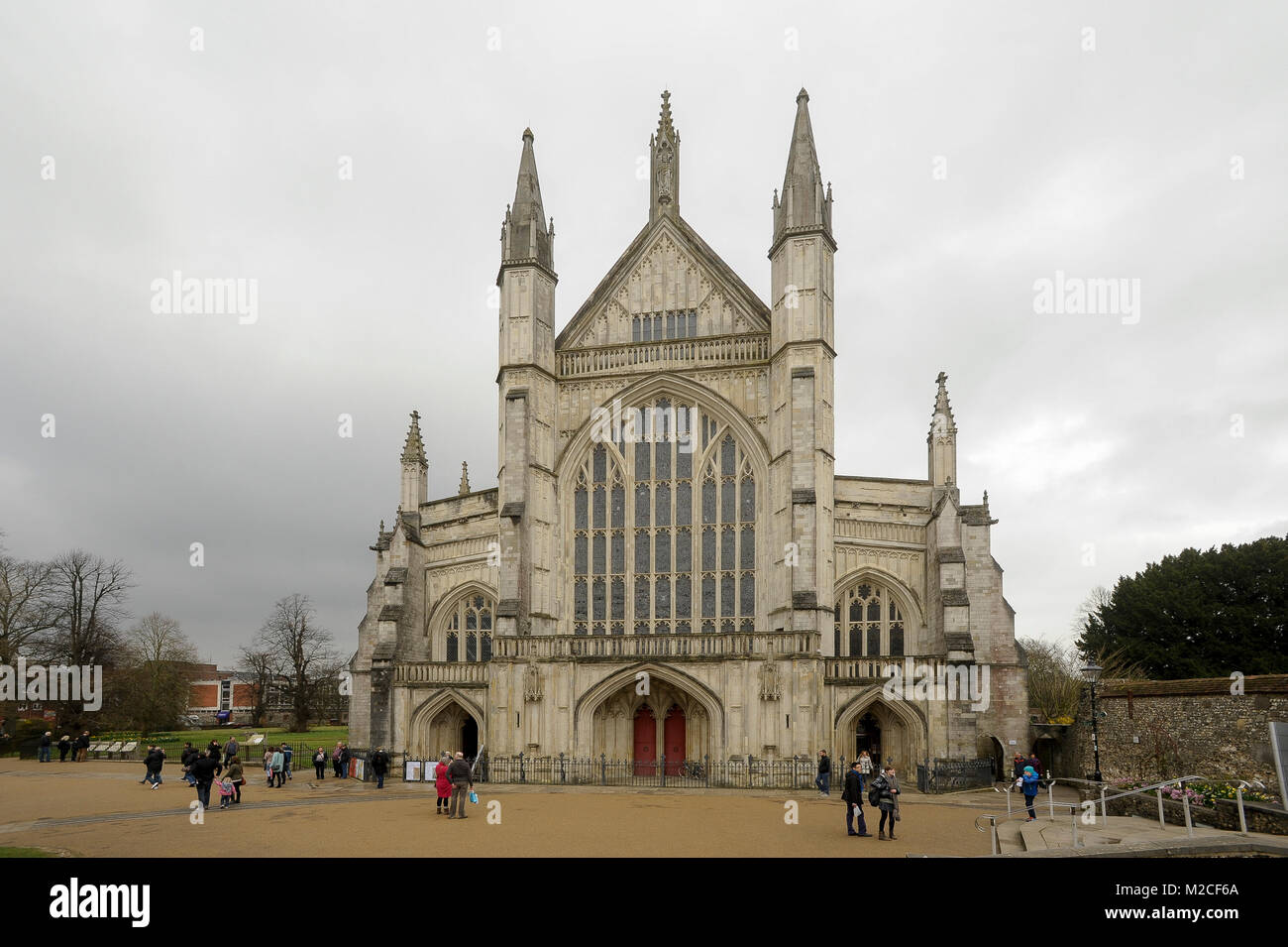 Norman and Gothic Winchester Cathedral (Cathedral Church of the Holy ...