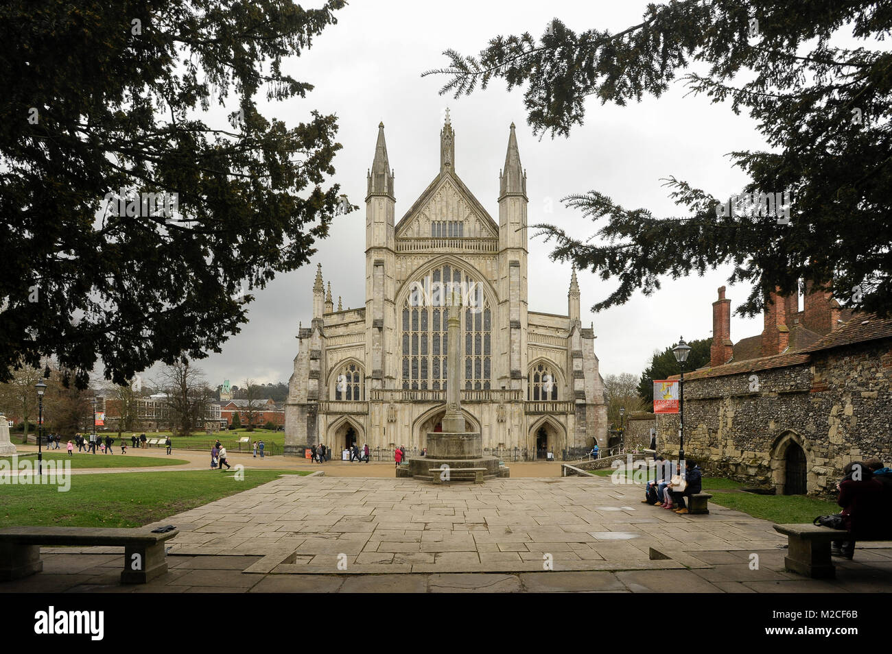 Norman and Gothic Winchester Cathedral (Cathedral Church of the Holy ...