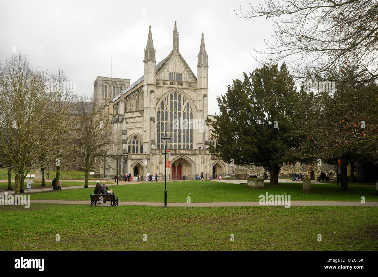 Norman and Gothic Winchester Cathedral (Cathedral Church of the Holy ...