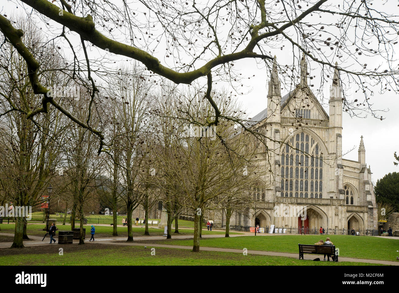 Norman and Gothic Winchester Cathedral (Cathedral Church of the Holy ...