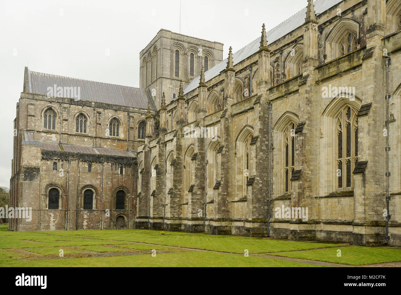 Norman and Gothic Winchester Cathedral (Cathedral Church of the Holy ...