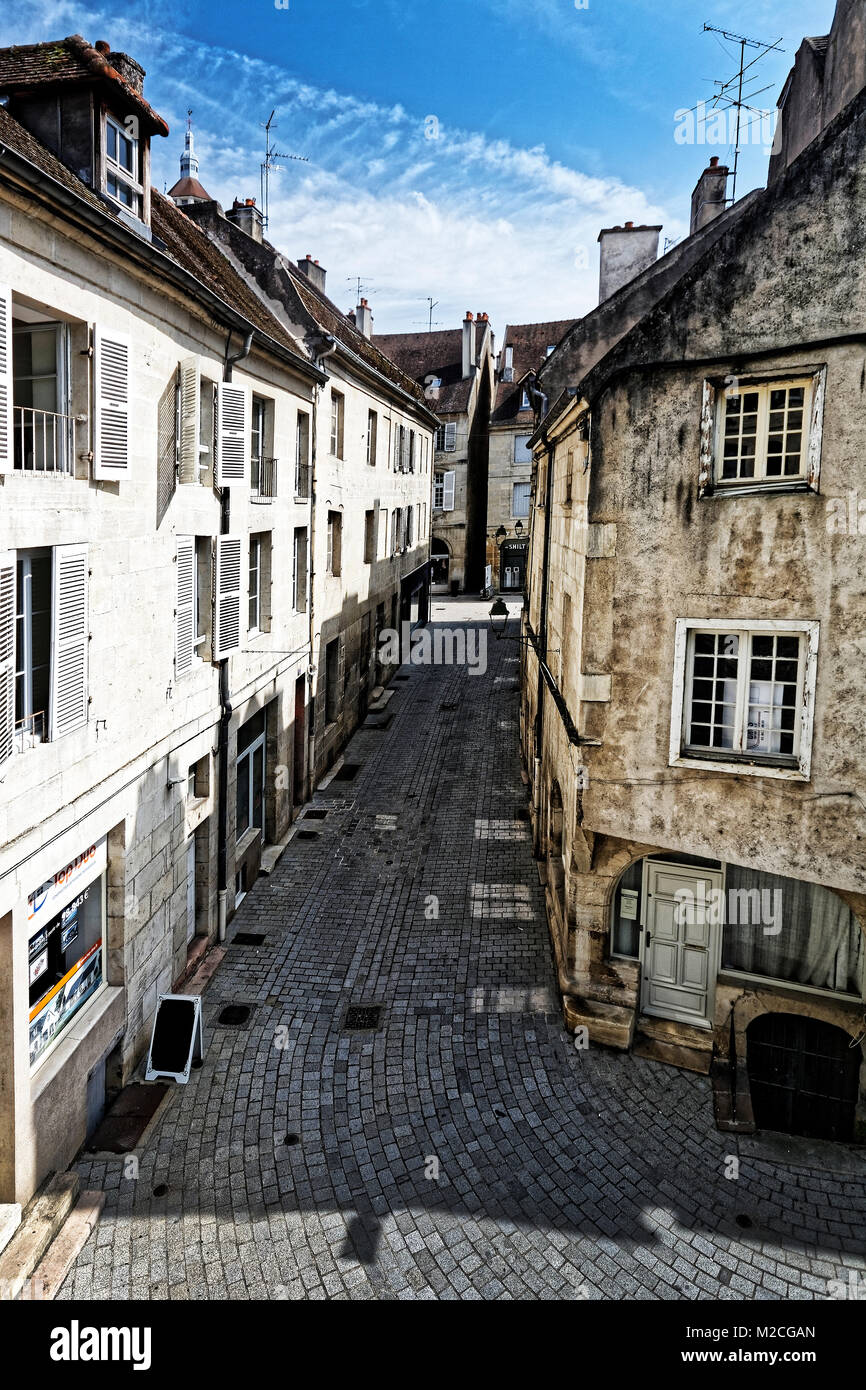 There are gardens and pleasant aspects to walk in Dole, France Stock ...