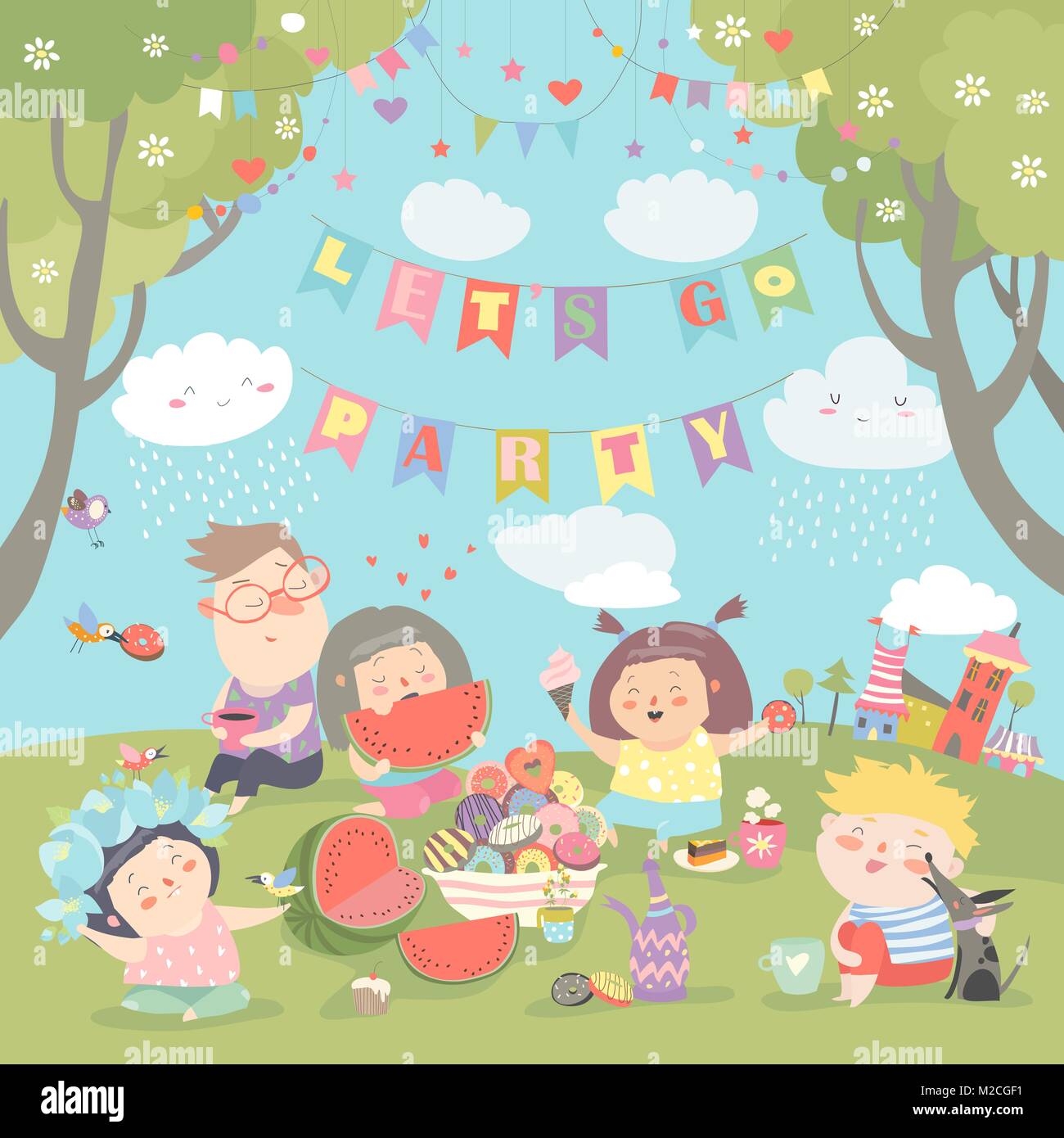 School Picnic Cartoon