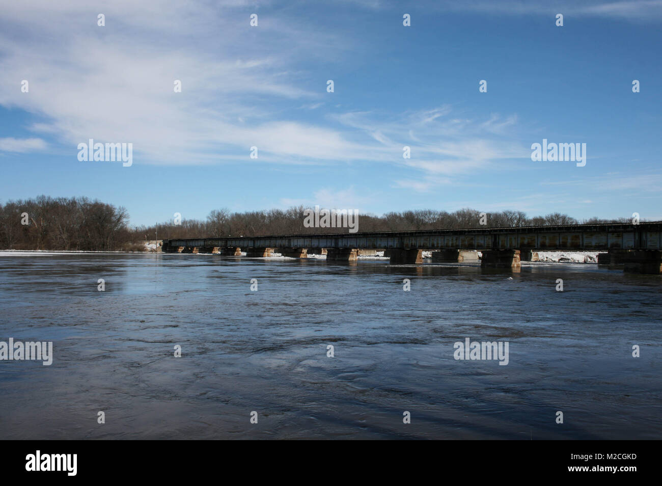 Train trestle over river hi-res stock photography and images - Alamy