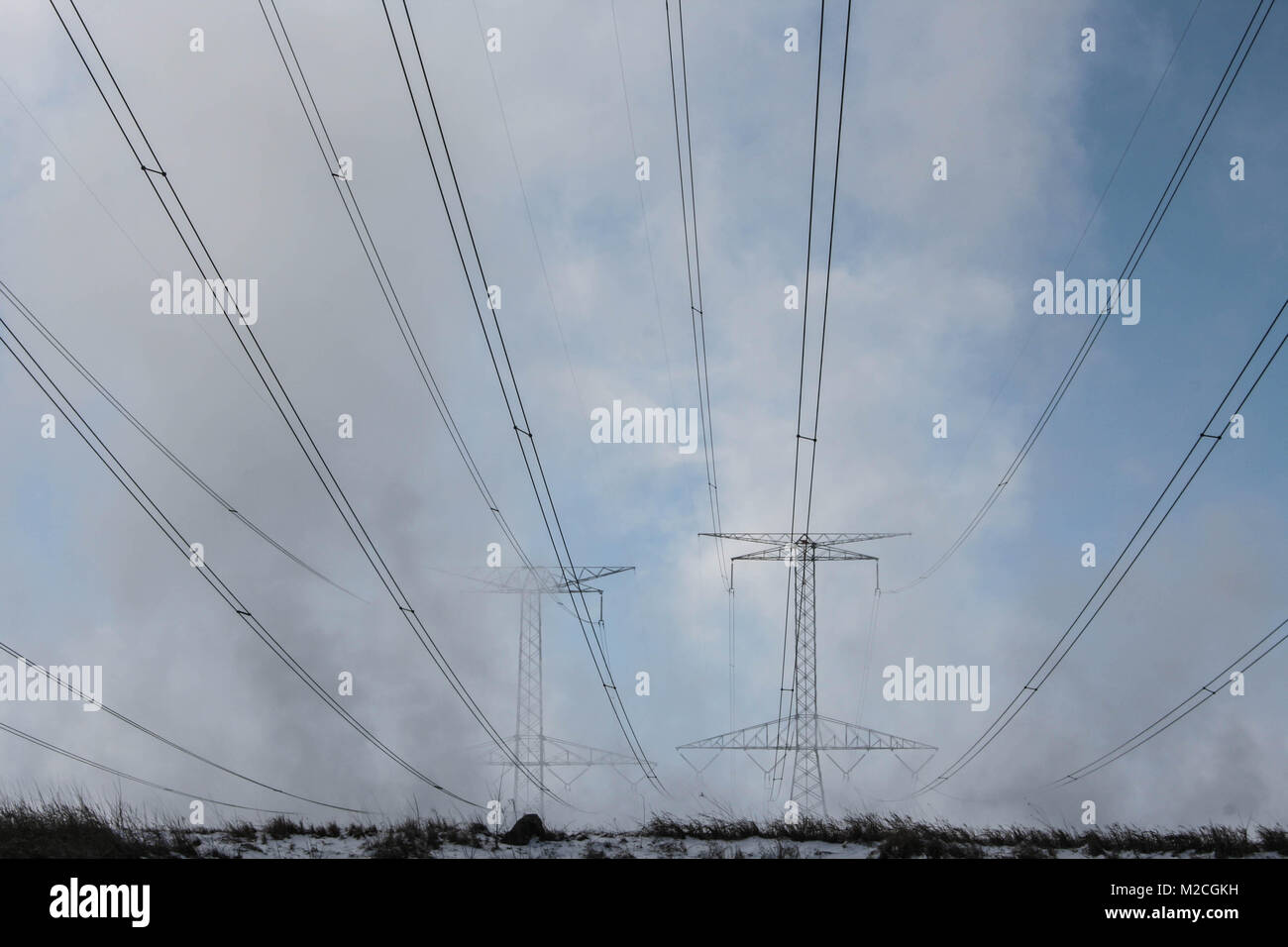 High voltage power lines hi-res stock photography and images - Alamy