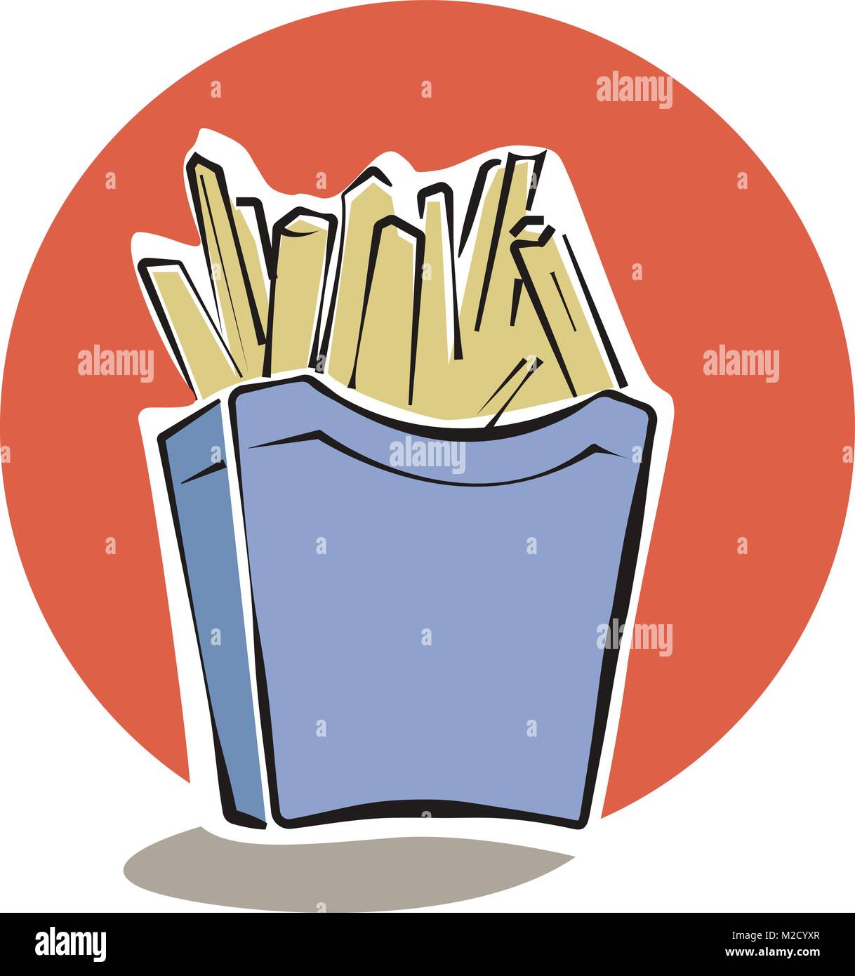 French fries cartoon illustration hi-res stock photography and images ...