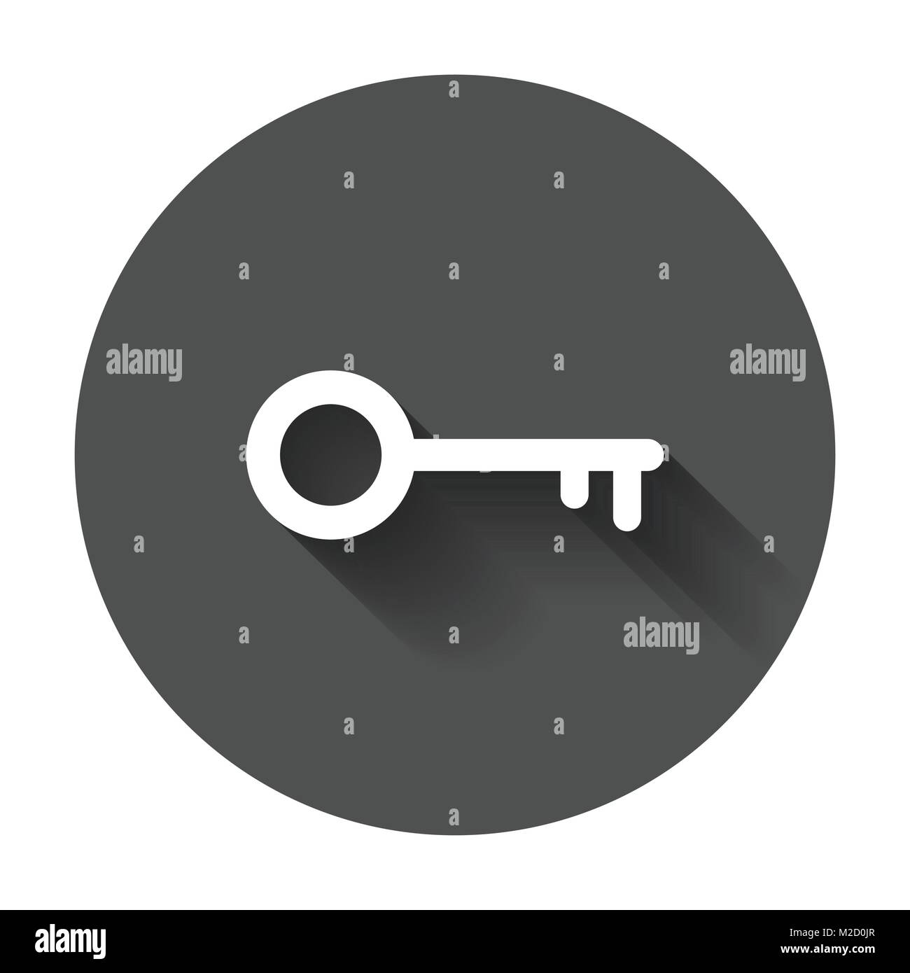 Key Icon vector illustration in flat style. Unlock symbol for web site ...
