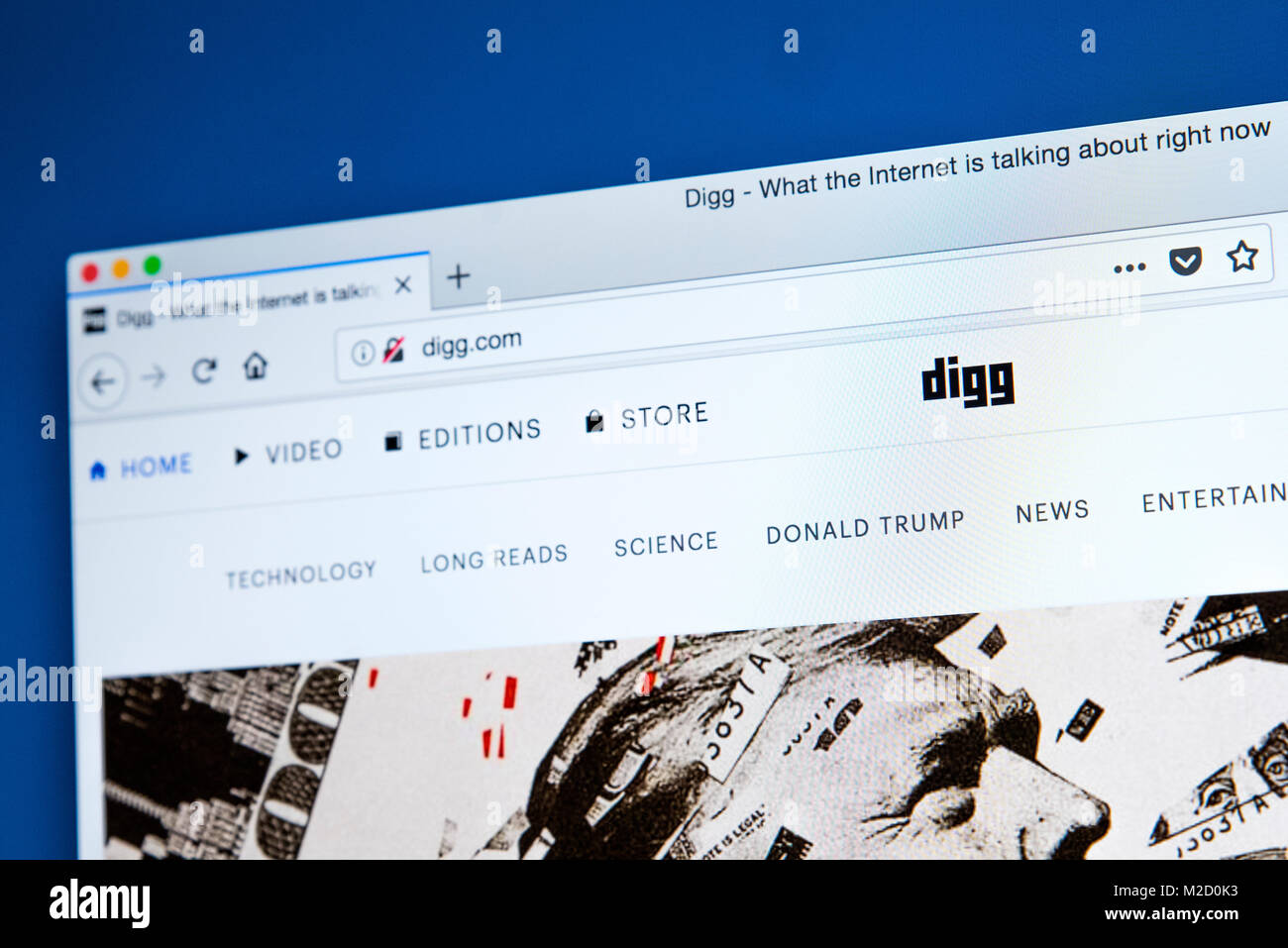 LONDON, UK - JANUARY 15TH 2018: The homepage of the official website ...