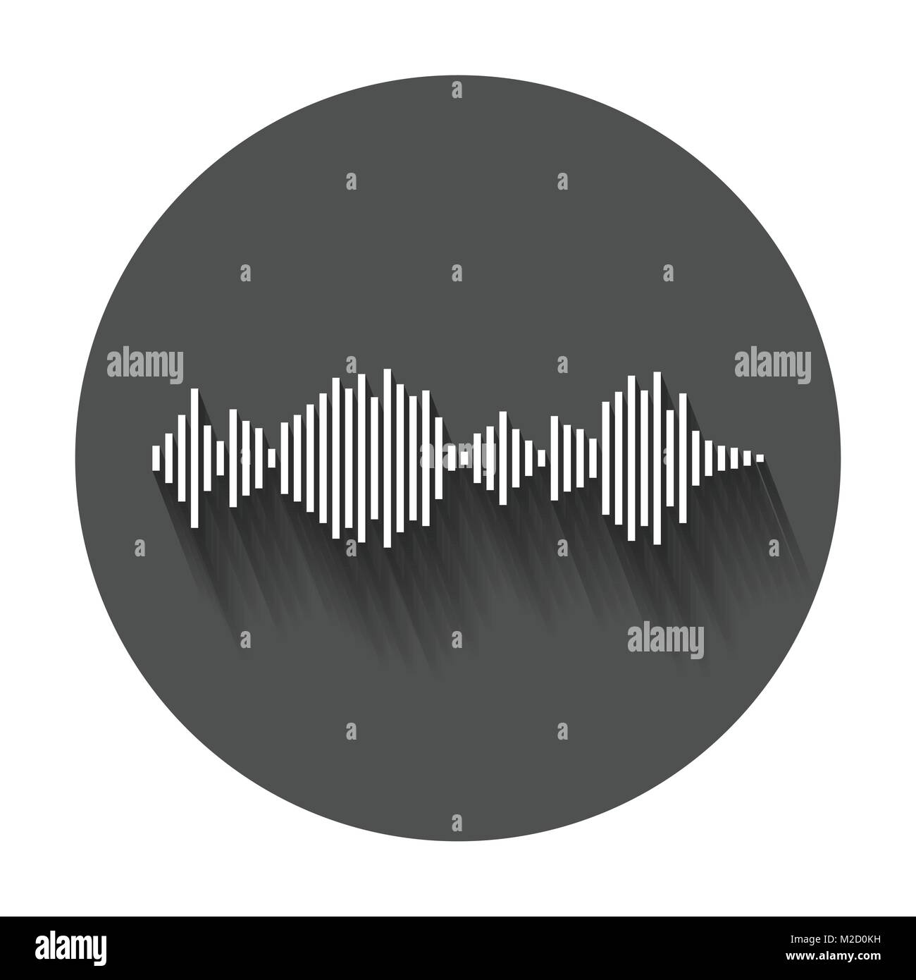Vector sound waveforms icon. Sound waves and musical pulse vector ...