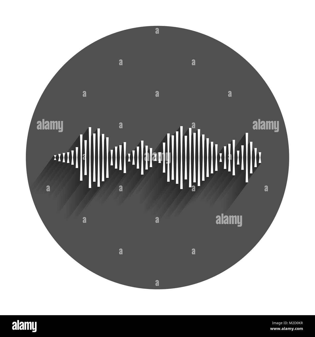 Vector sound waveforms icon. Sound waves and musical pulse vector ...