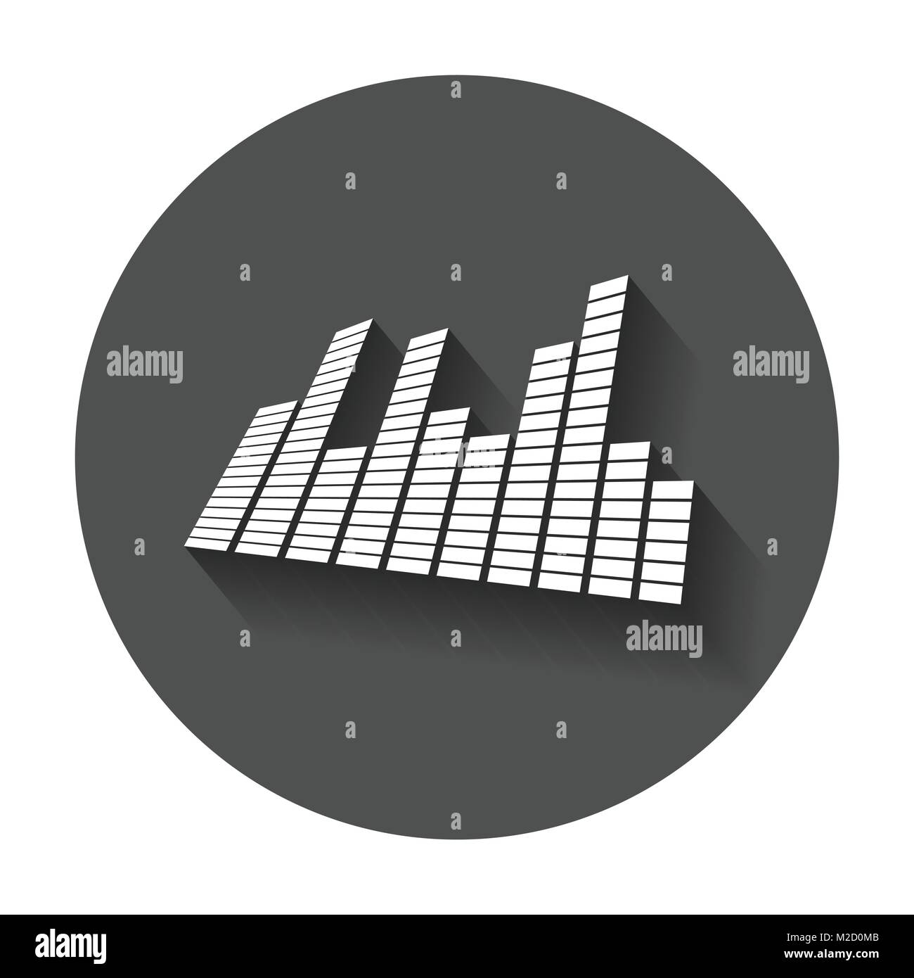 Vector sound waveforms icon. Sound waves and musical pulse vector ...