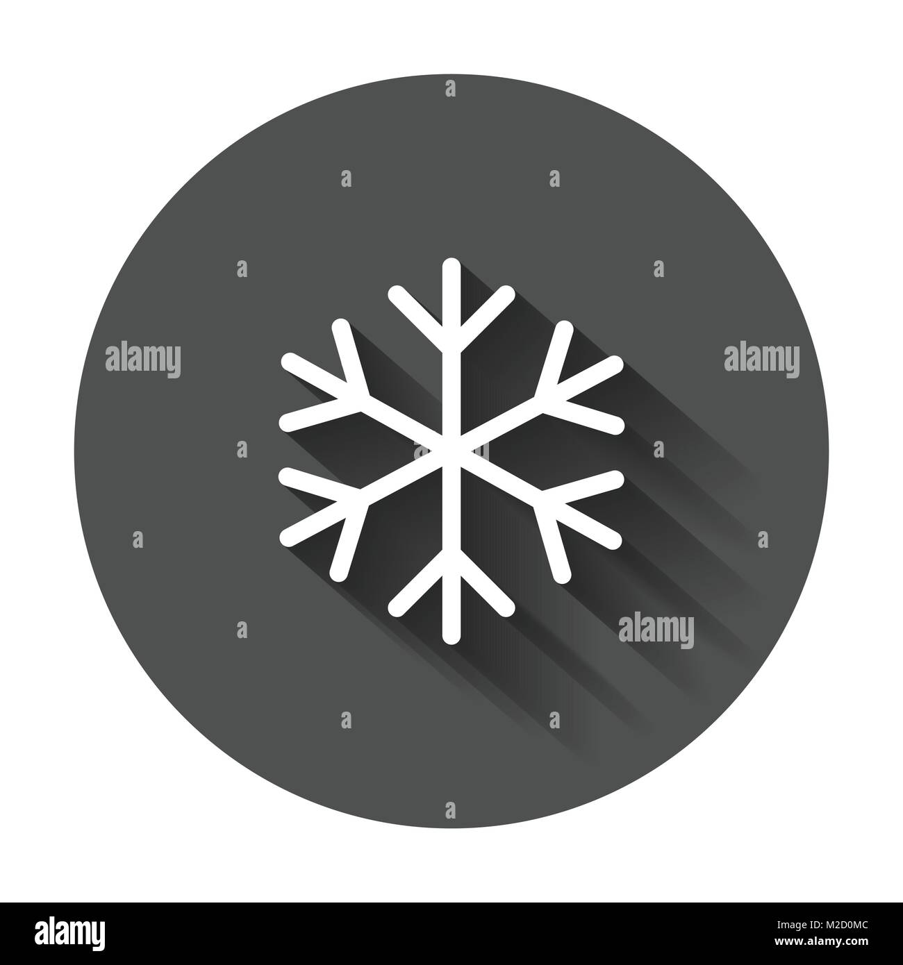 Snowflake icon vector illustration in flat style. Winter symbol for web ...
