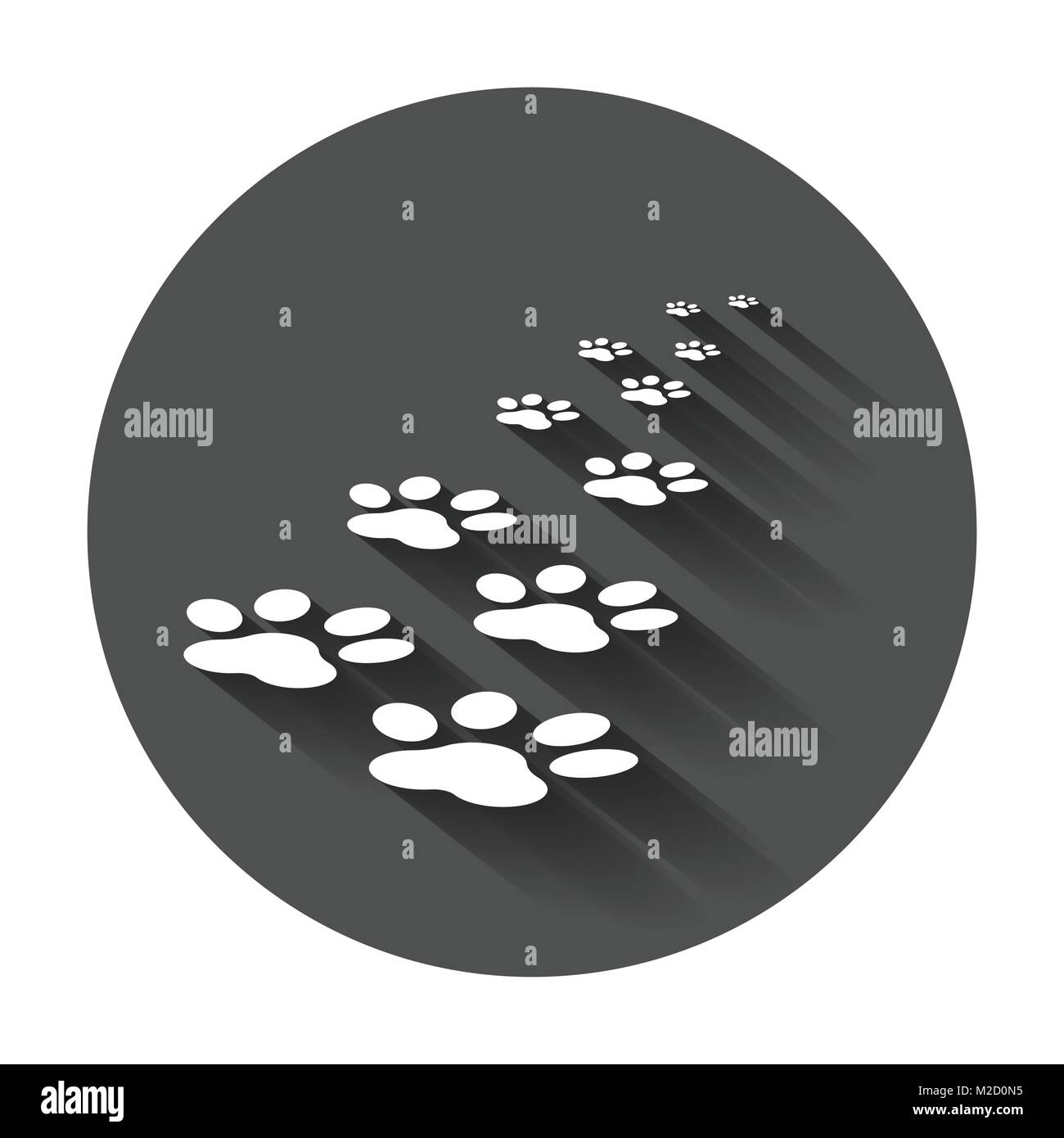 Paw print icon vector illustration. Dog, cat, bear paw symbol flat ...