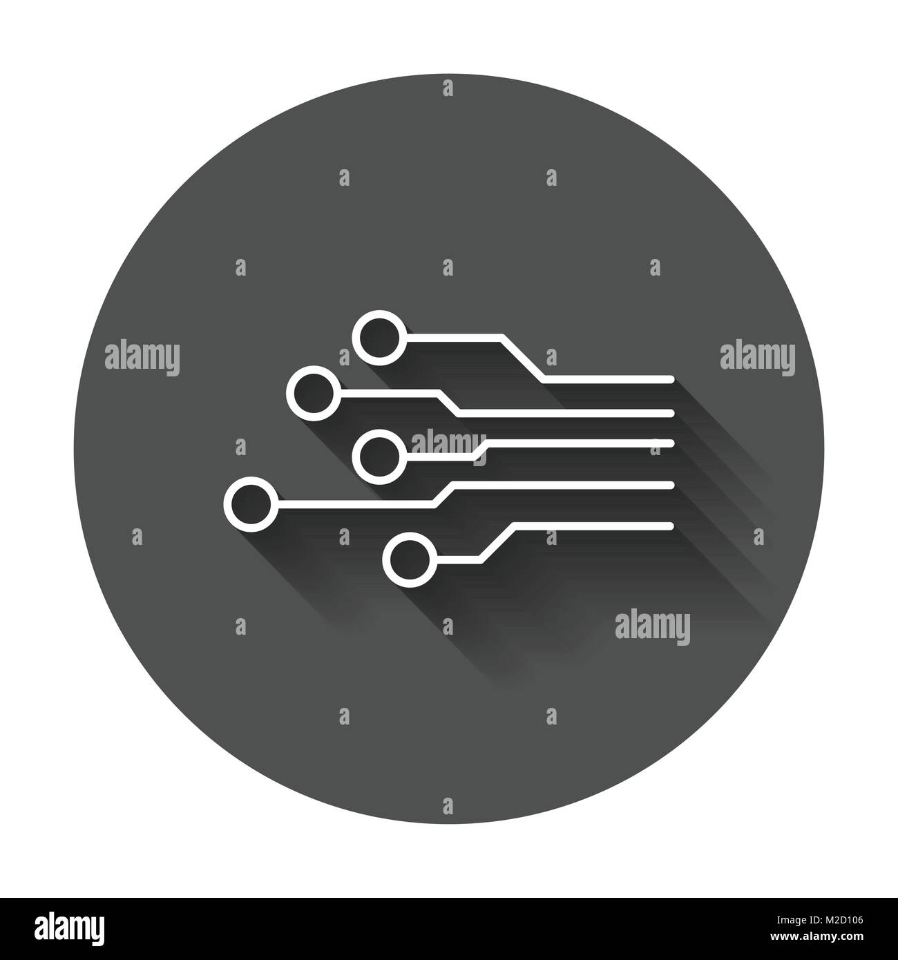 Circuit board icon. Technology scheme symbol flat vector illustration ...
