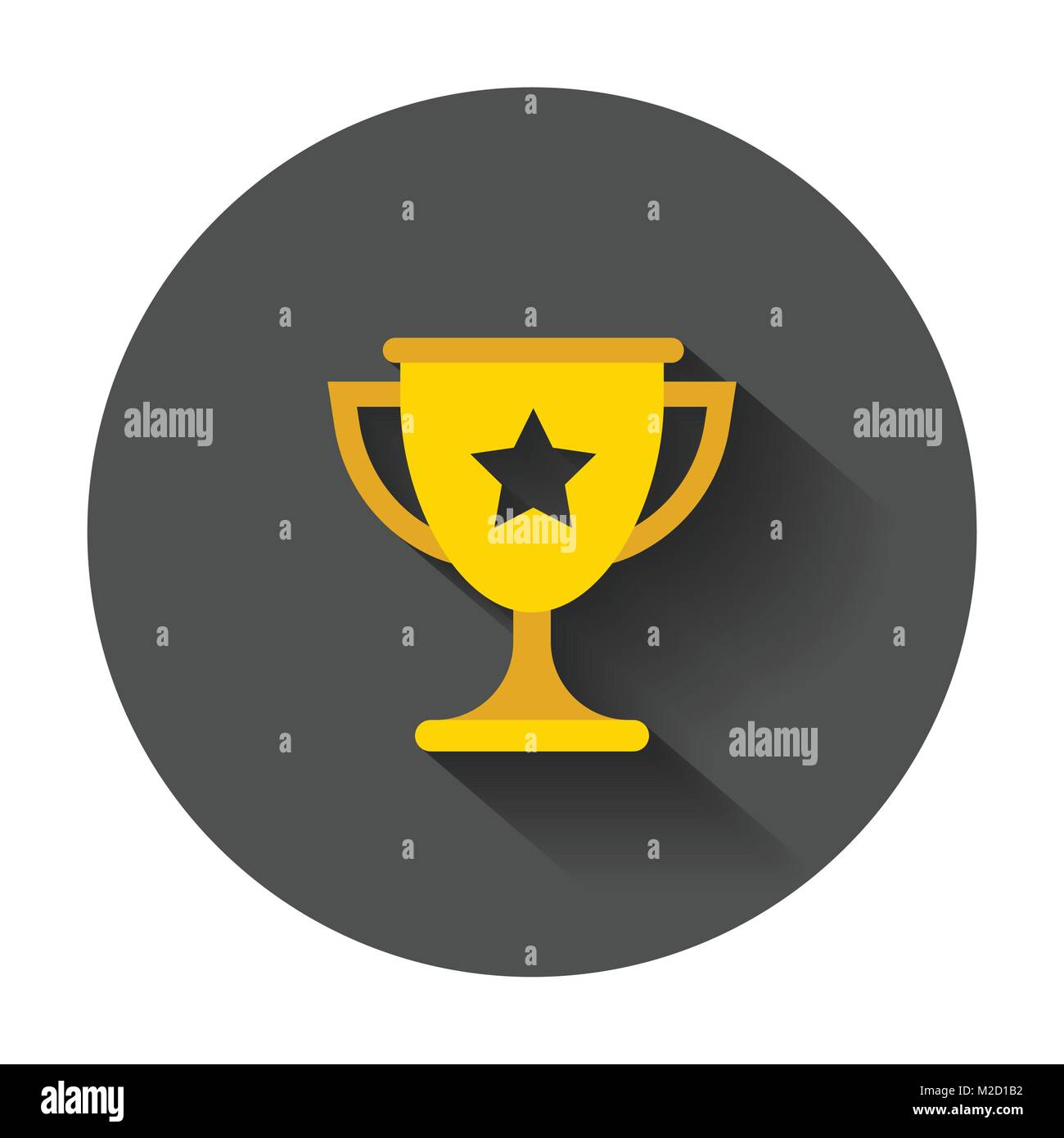Trophy cup flat vector icon. Simple winner symbol. Illustration with ...