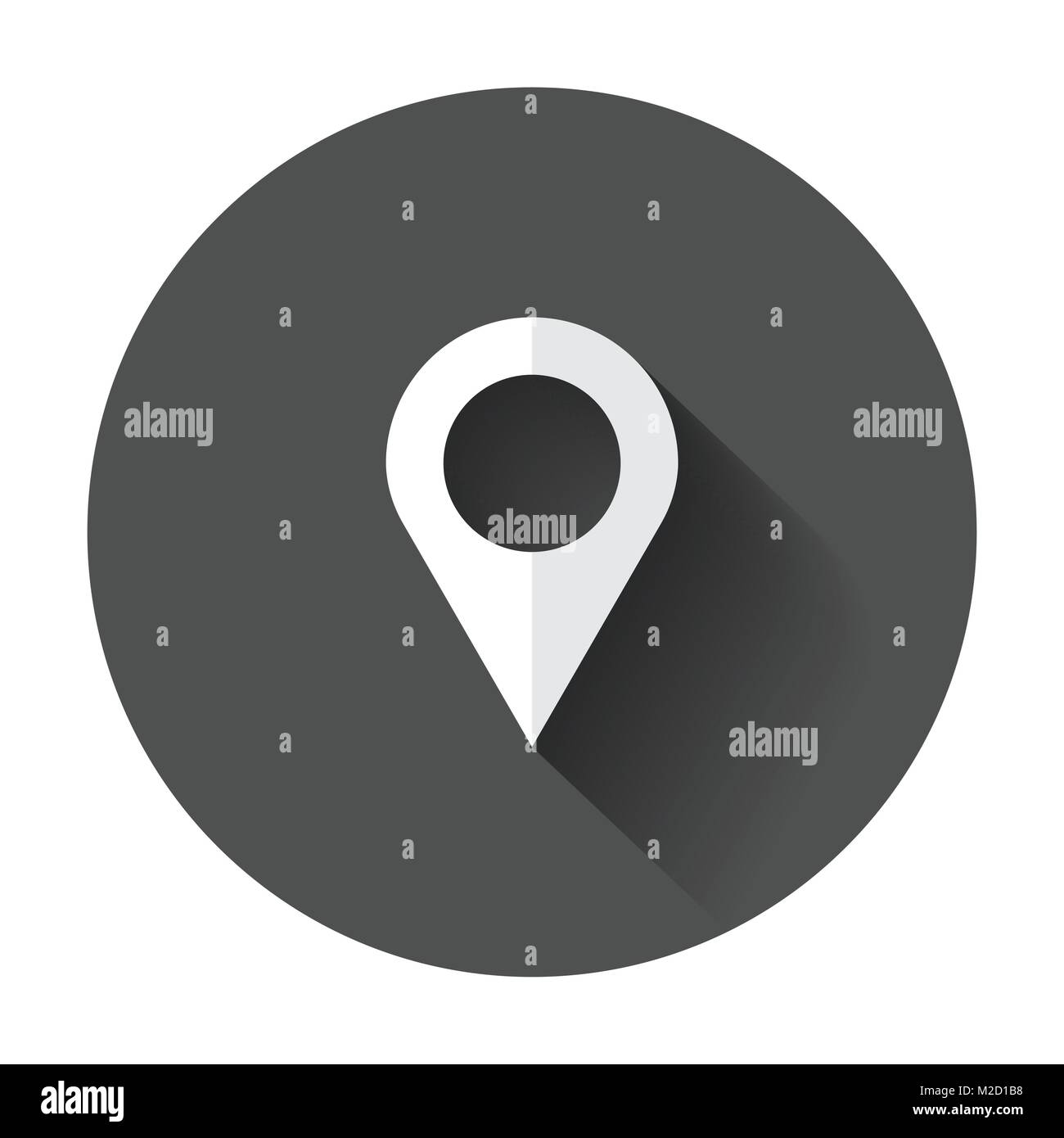 Pin icon vector. Location sign in flat style. Navigation map, gps ...