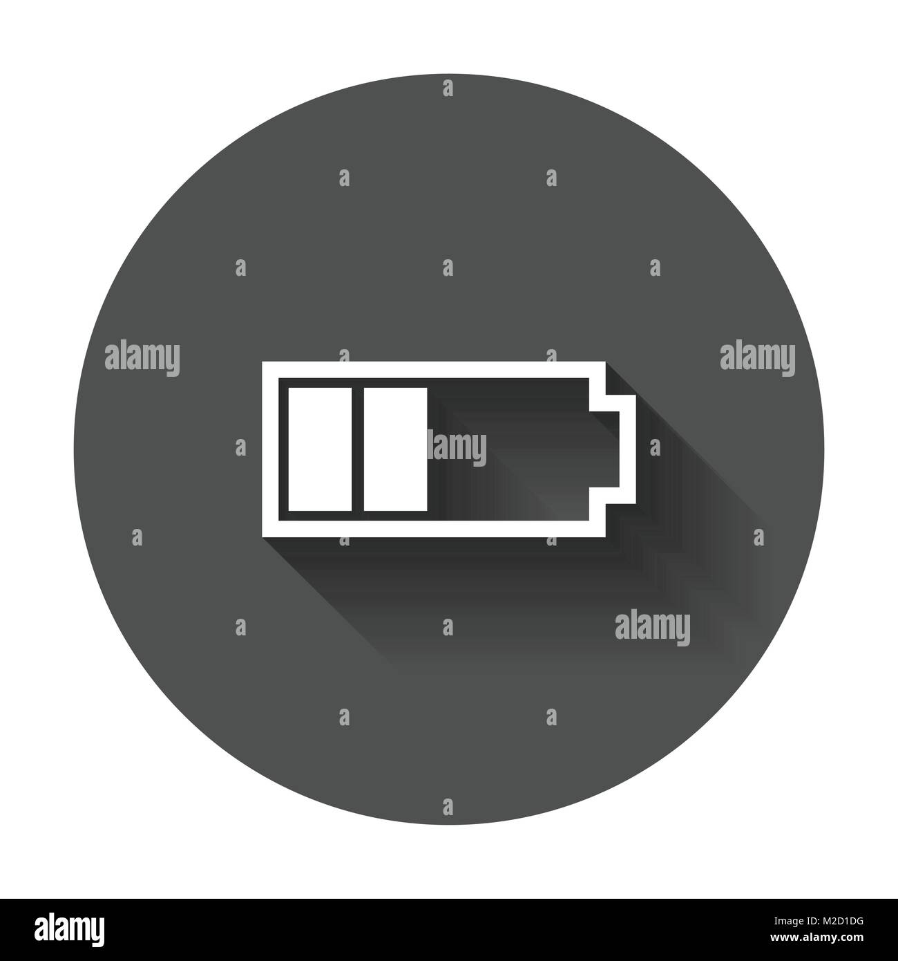 Battery charge level indicator. Vector illustration with long shadow ...