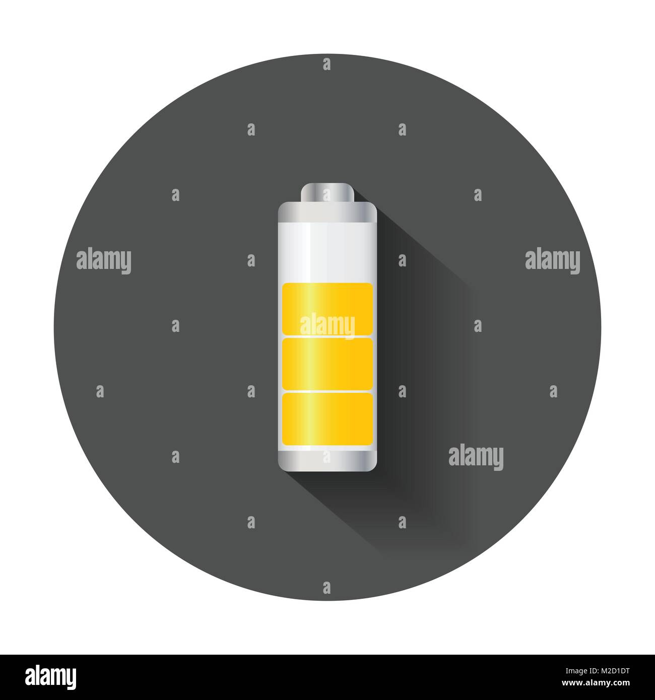 Meduim level battery charge level indicator. Vector illustration with ...