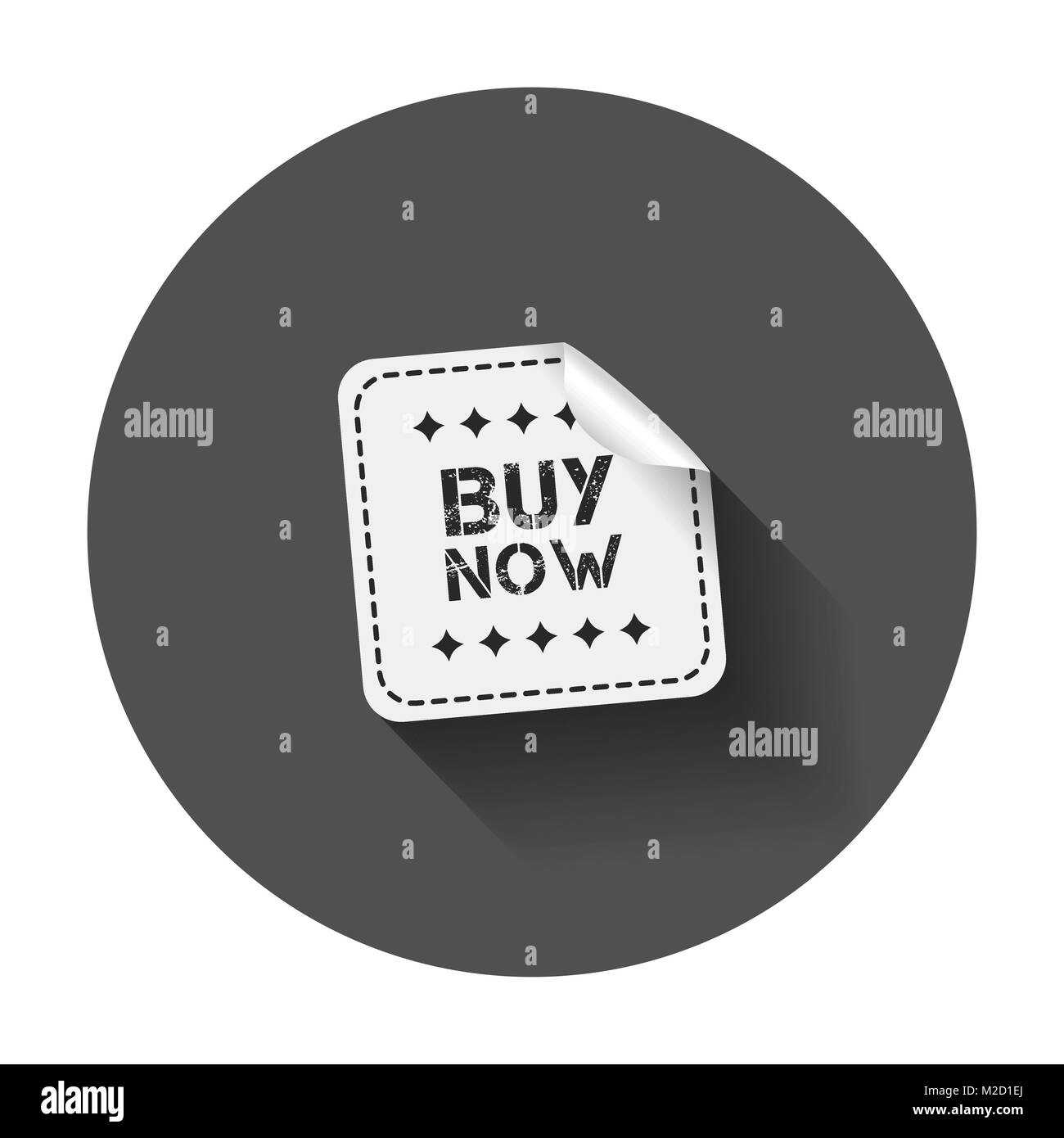 Buy now sticker. Vector illustration with long shadow Stock Vector ...