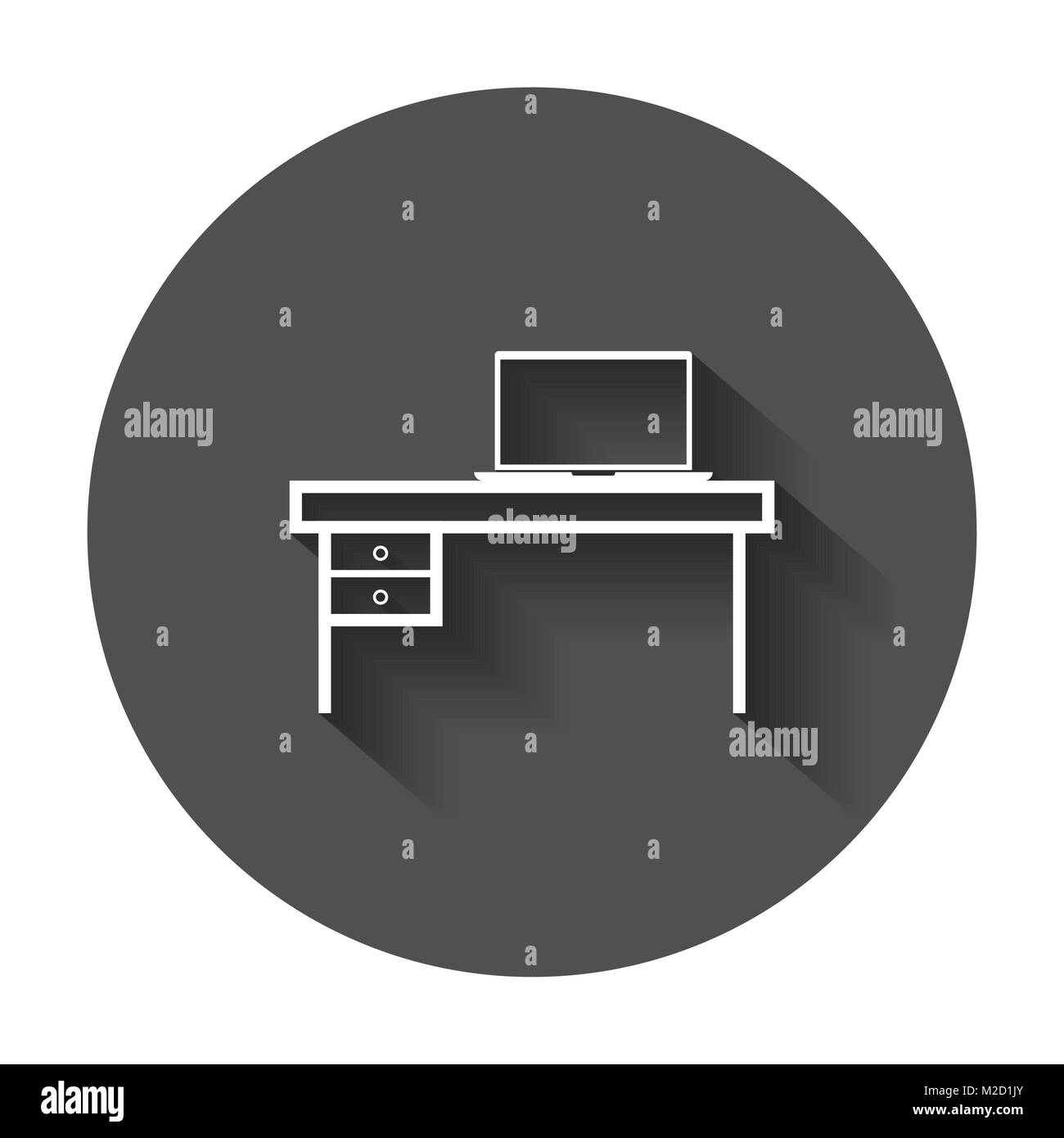 Furniture table with laptop computer icon. Table vector illustration ...