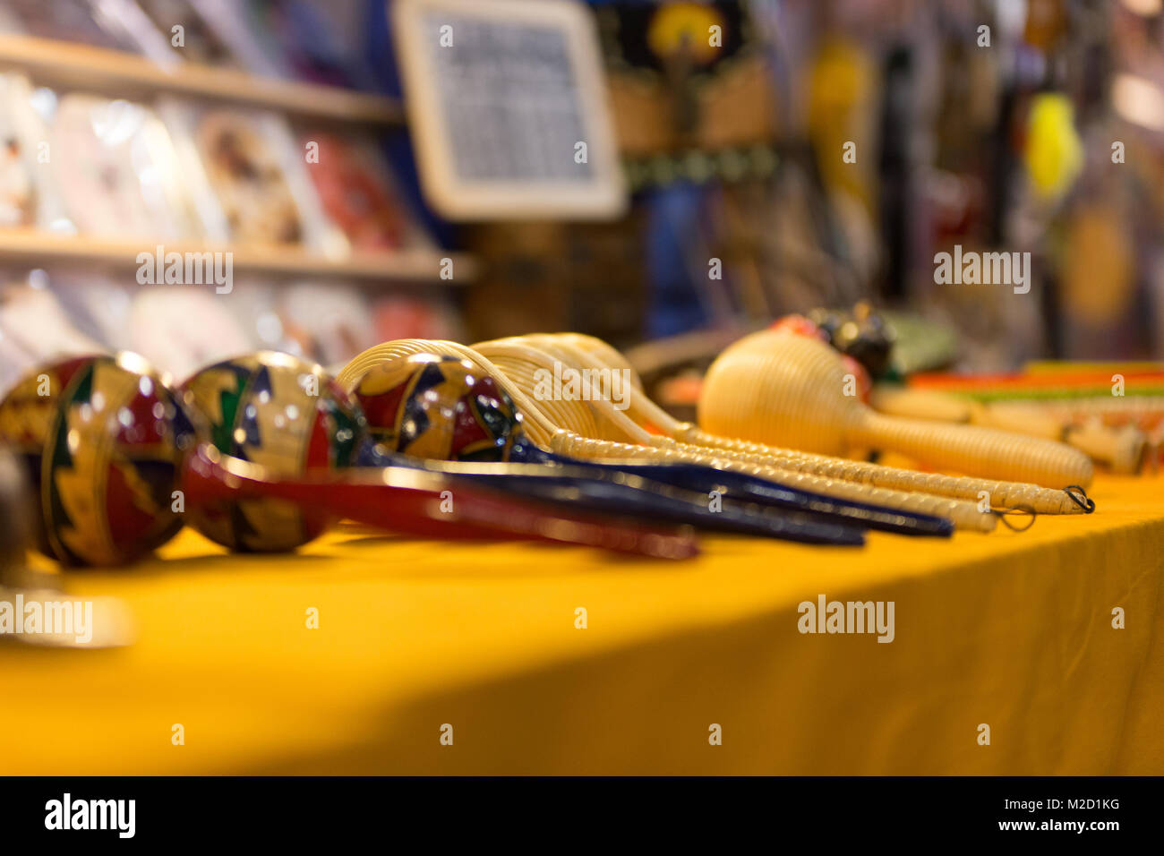 Typical Indian handmade musical instruments Stock Photo - Alamy