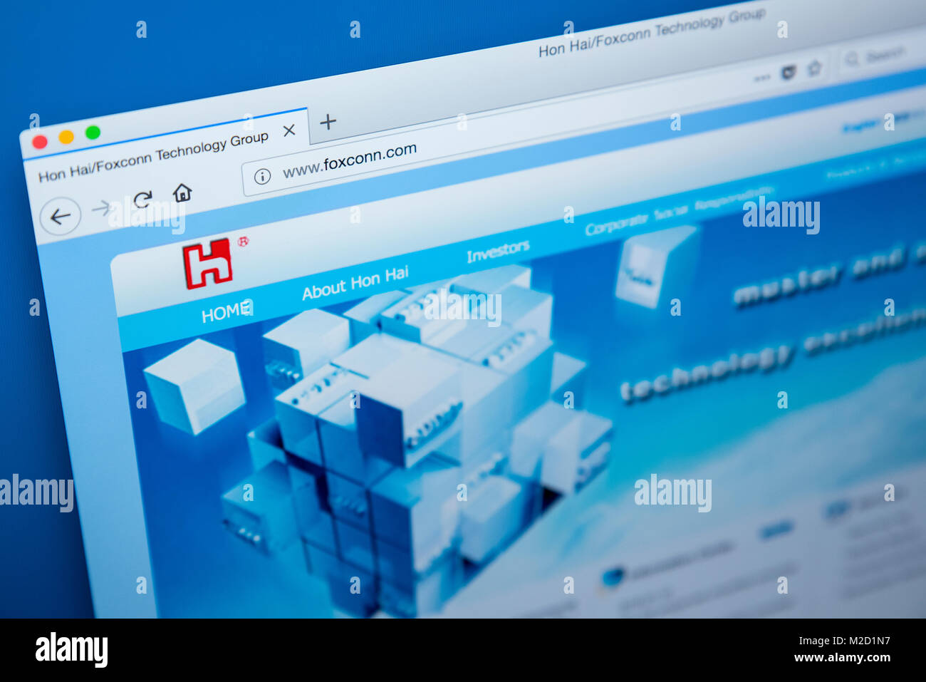 LONDON, UK - JANUARY 25TH 2018: The homepage of the official website ...