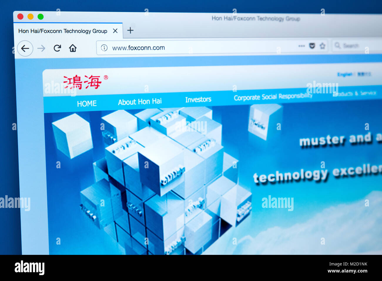 LONDON, UK - JANUARY 25TH 2018: The homepage of the official website ...