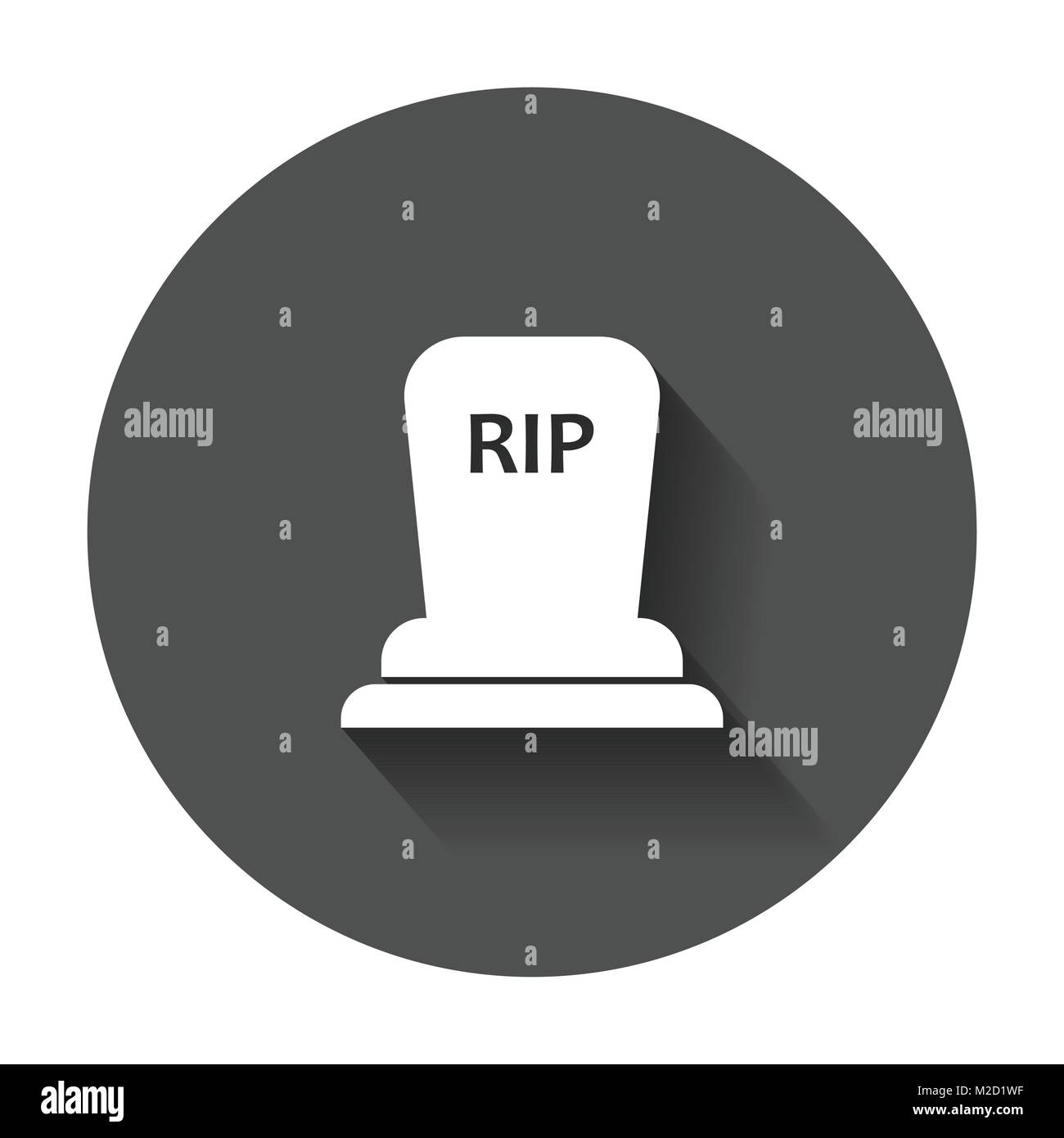 Halloween grave icon. Gravestone vector illustration. Rip tombstone ...