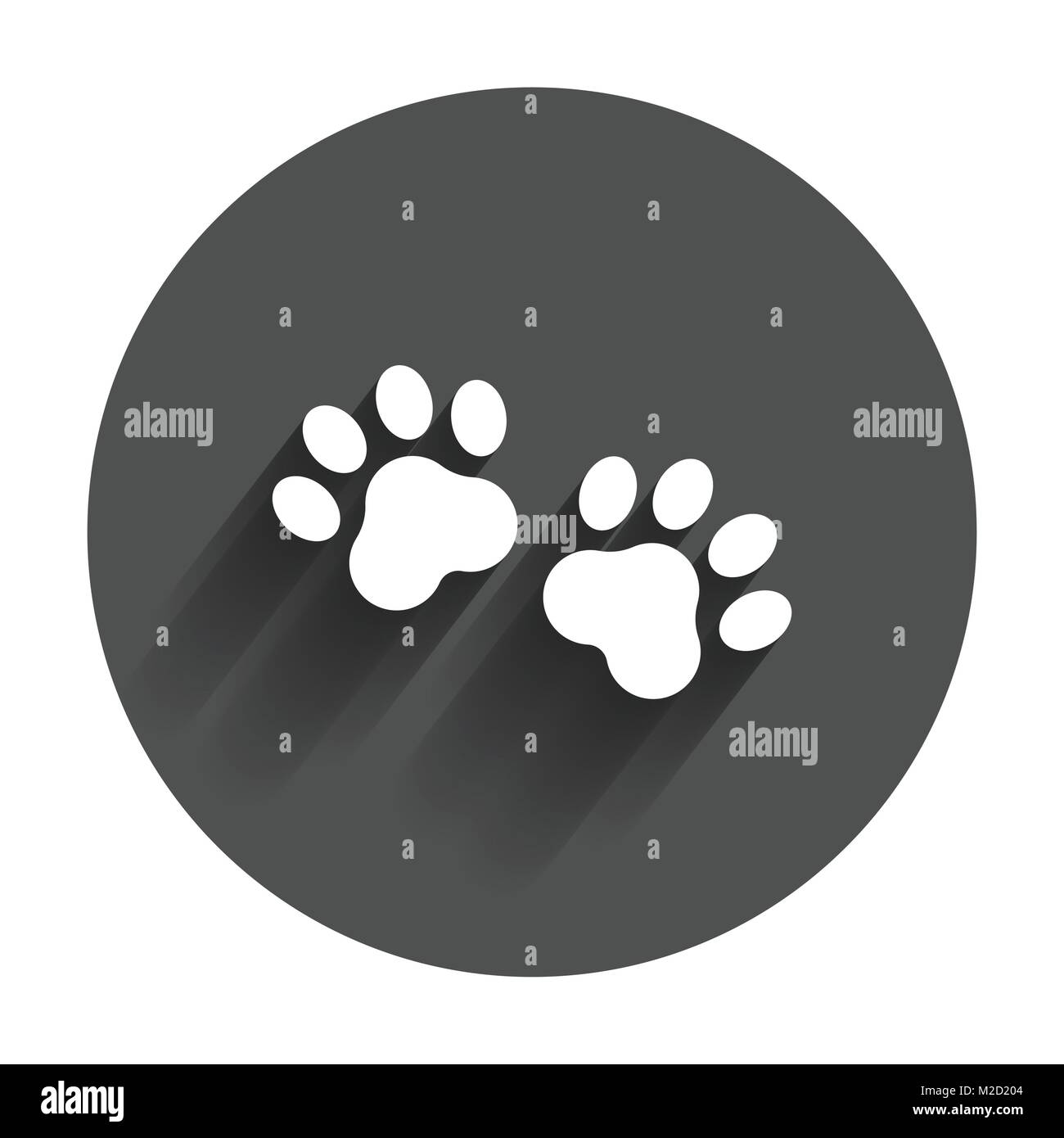 Paw print vector icon. Dog or cat pawprint illustration. Animal ...