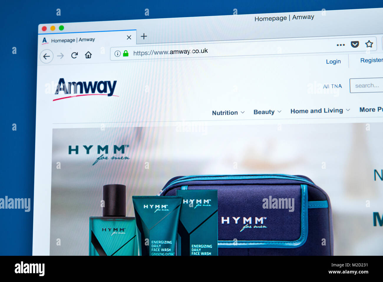 LONDON, UK - JANUARY 25TH 2018: The homepage of the official website ...