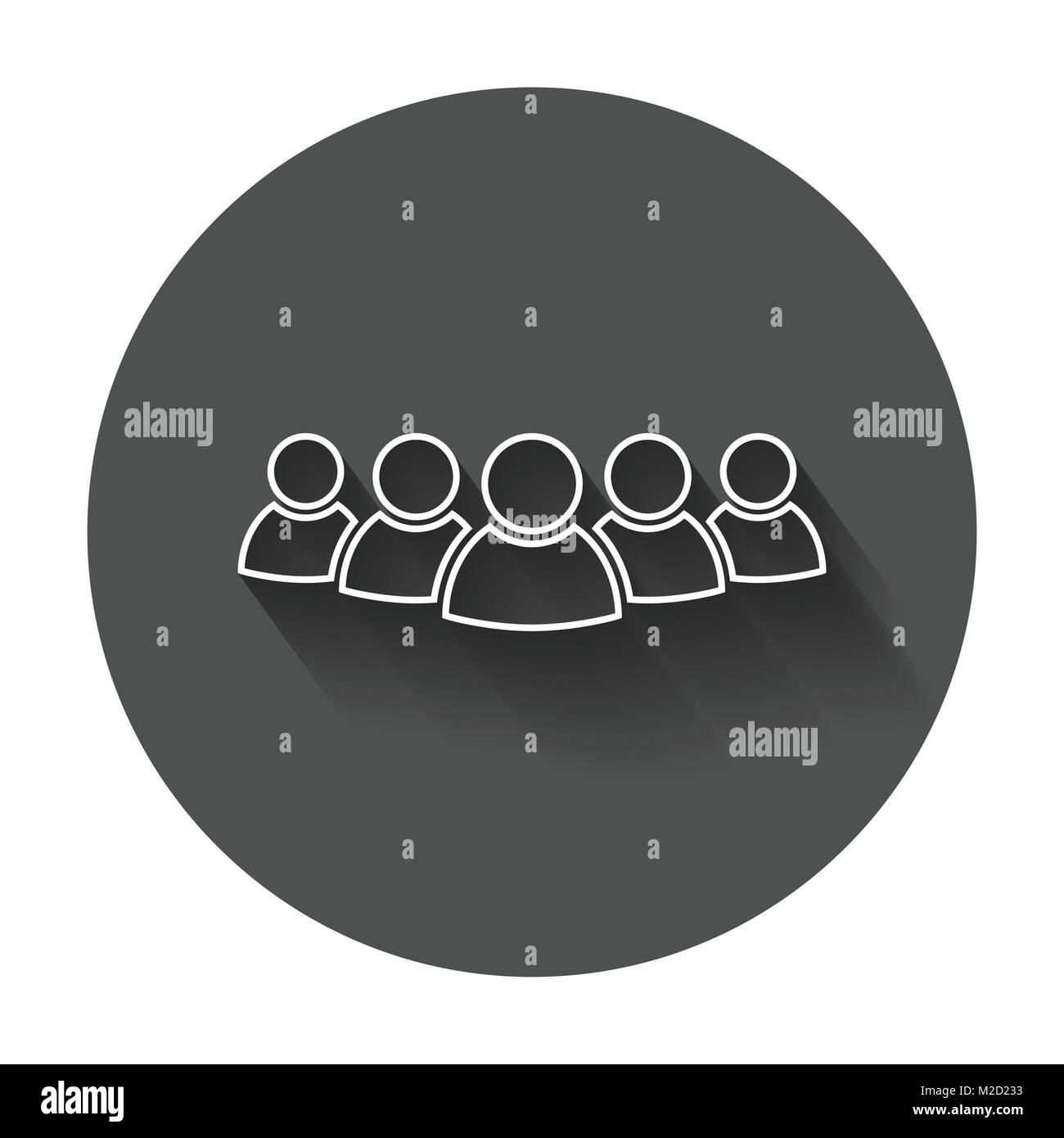 Group of people vector icon in line style. Persons icon illustration ...
