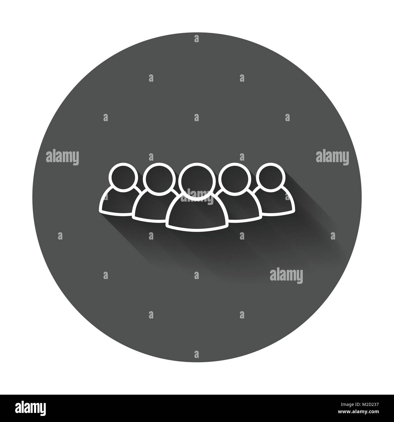 Group of people vector icon in line style. Persons icon illustration ...