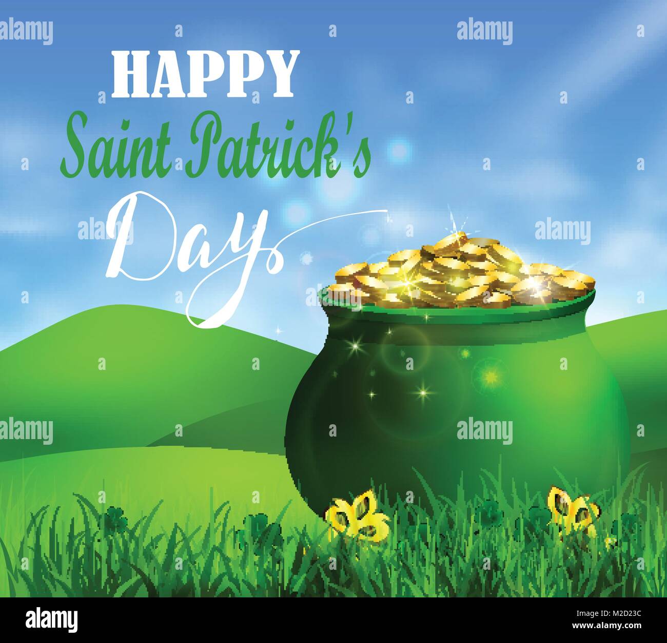 St. Patrick s Day symbol green pot Stock Vector Image & Art - Alamy