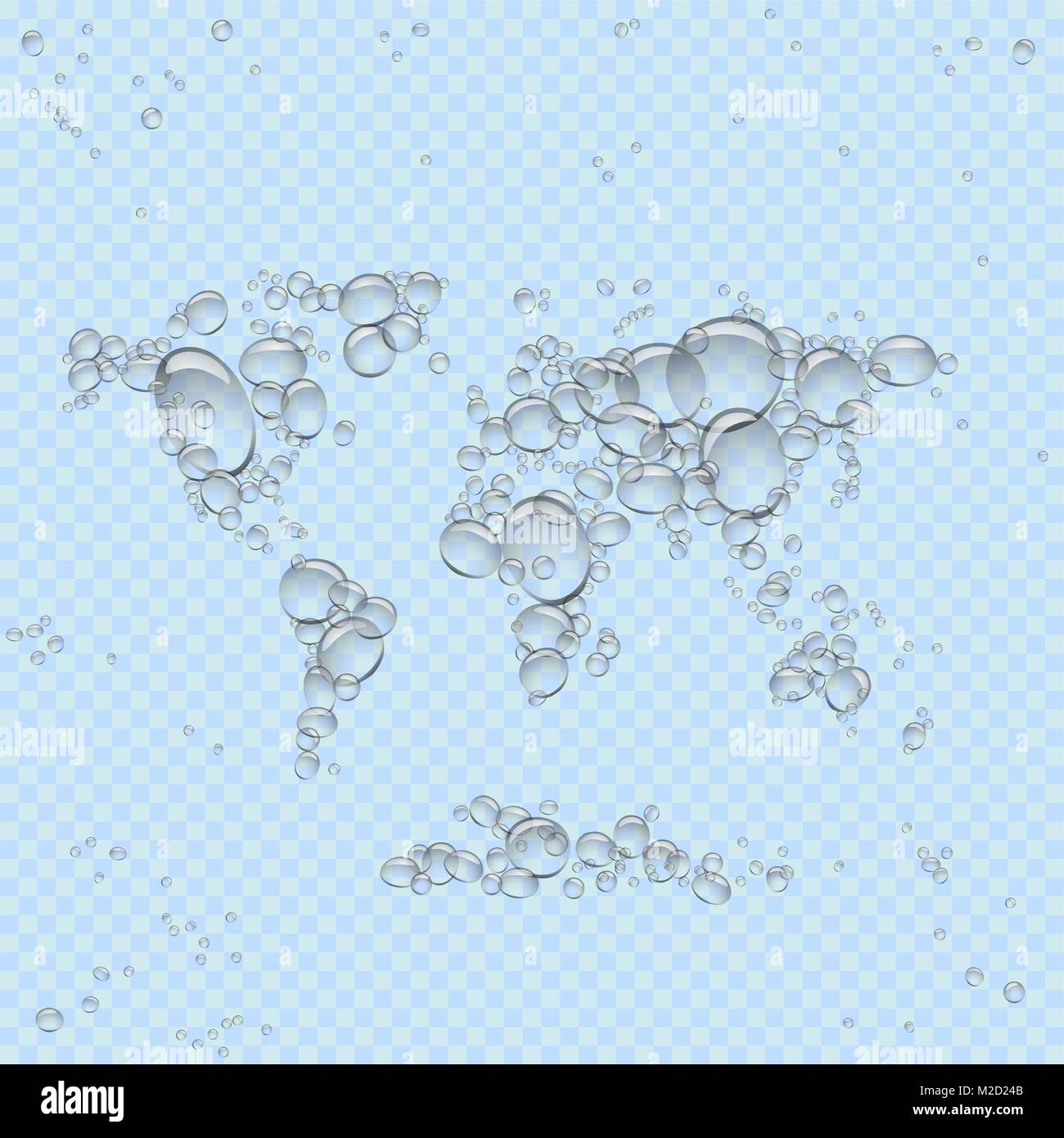 water bubbles world map transparent Stock Vector Image & Art - Alamy