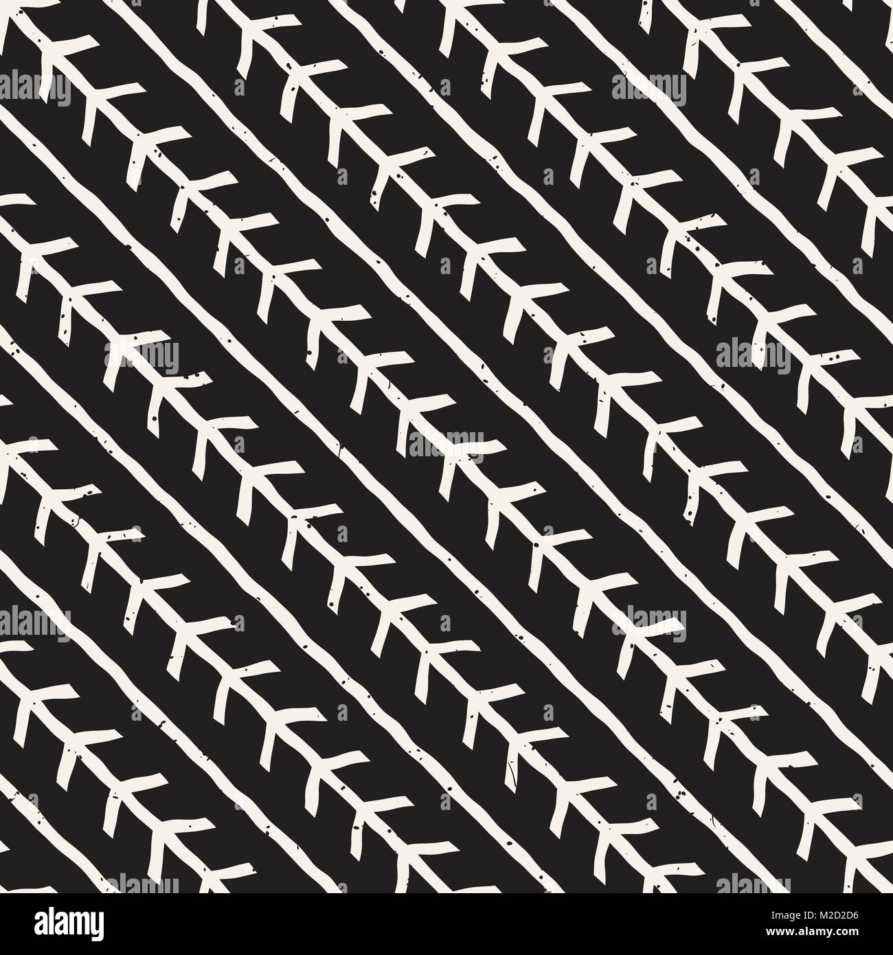 Simple ink geometric pattern. Monochrome black and white strokes ...