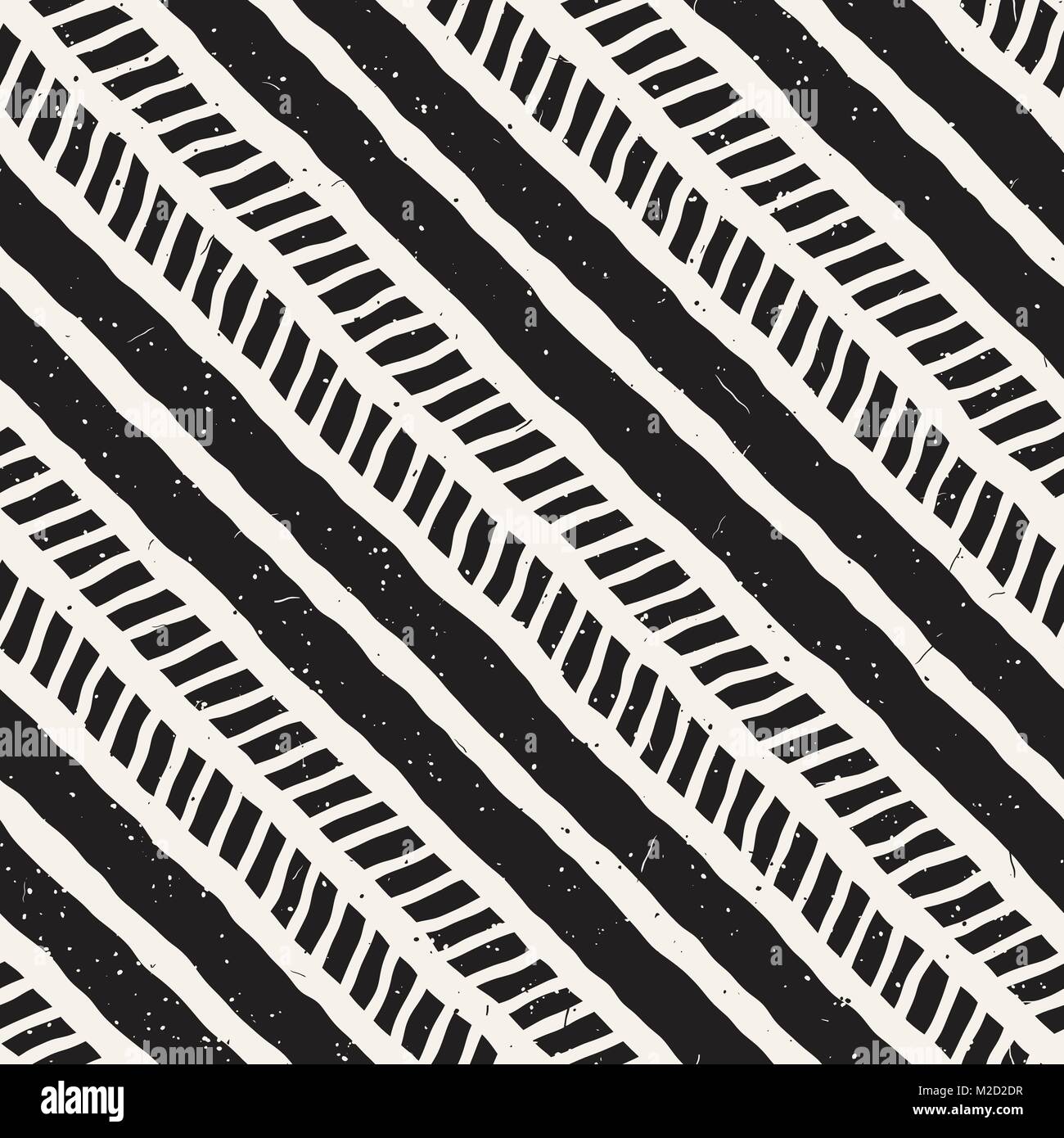 Simple ink geometric pattern. Monochrome black and white strokes ...