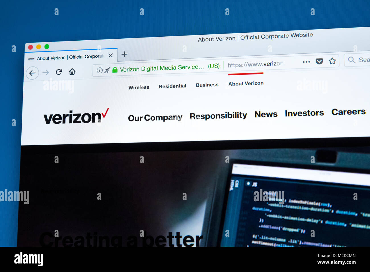 LONDON, UK - JANUARY 25TH 2018: The homepage of the official website ...