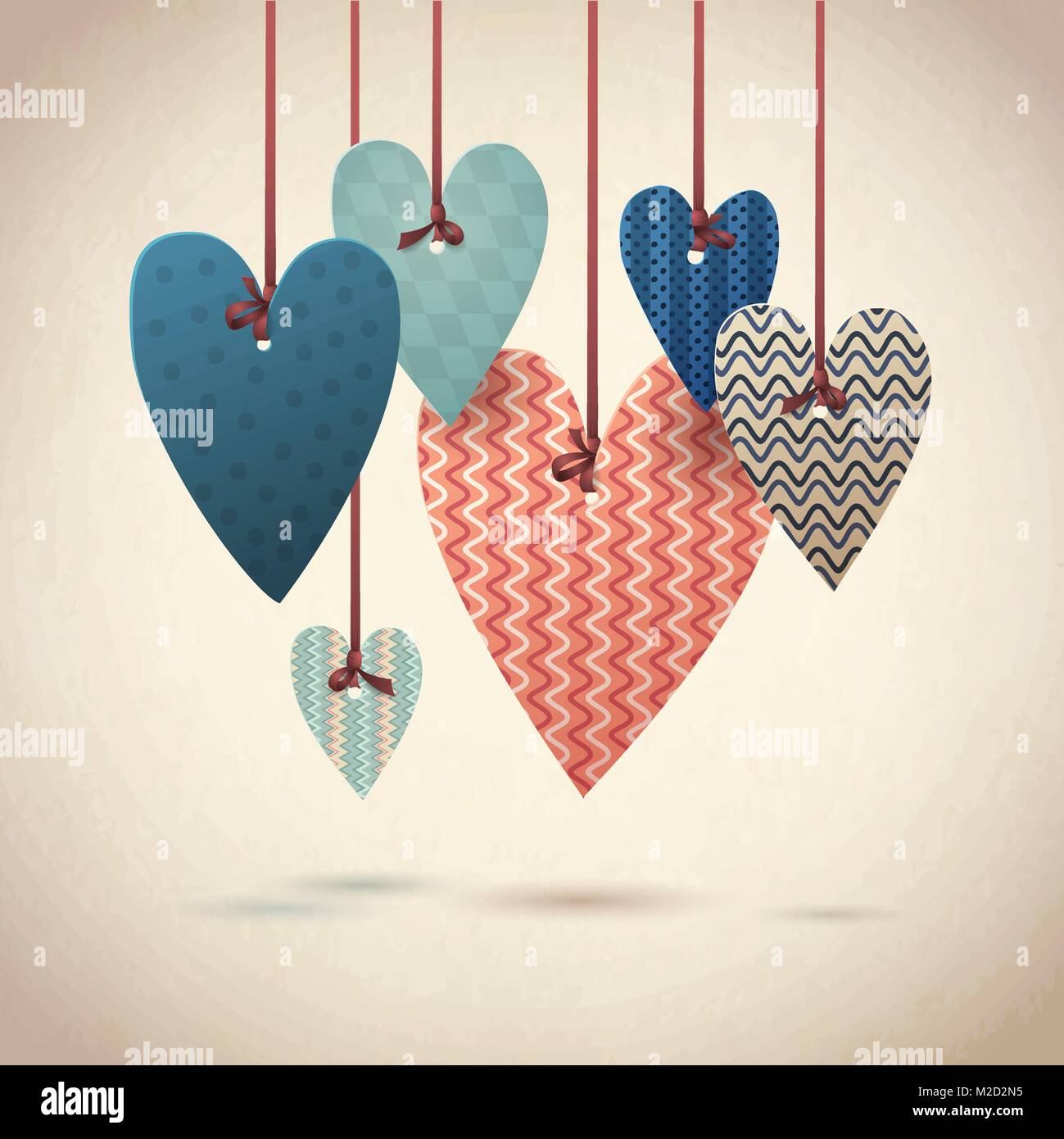 Valentines day. Red hearts Stock Vector Image & Art - Alamy